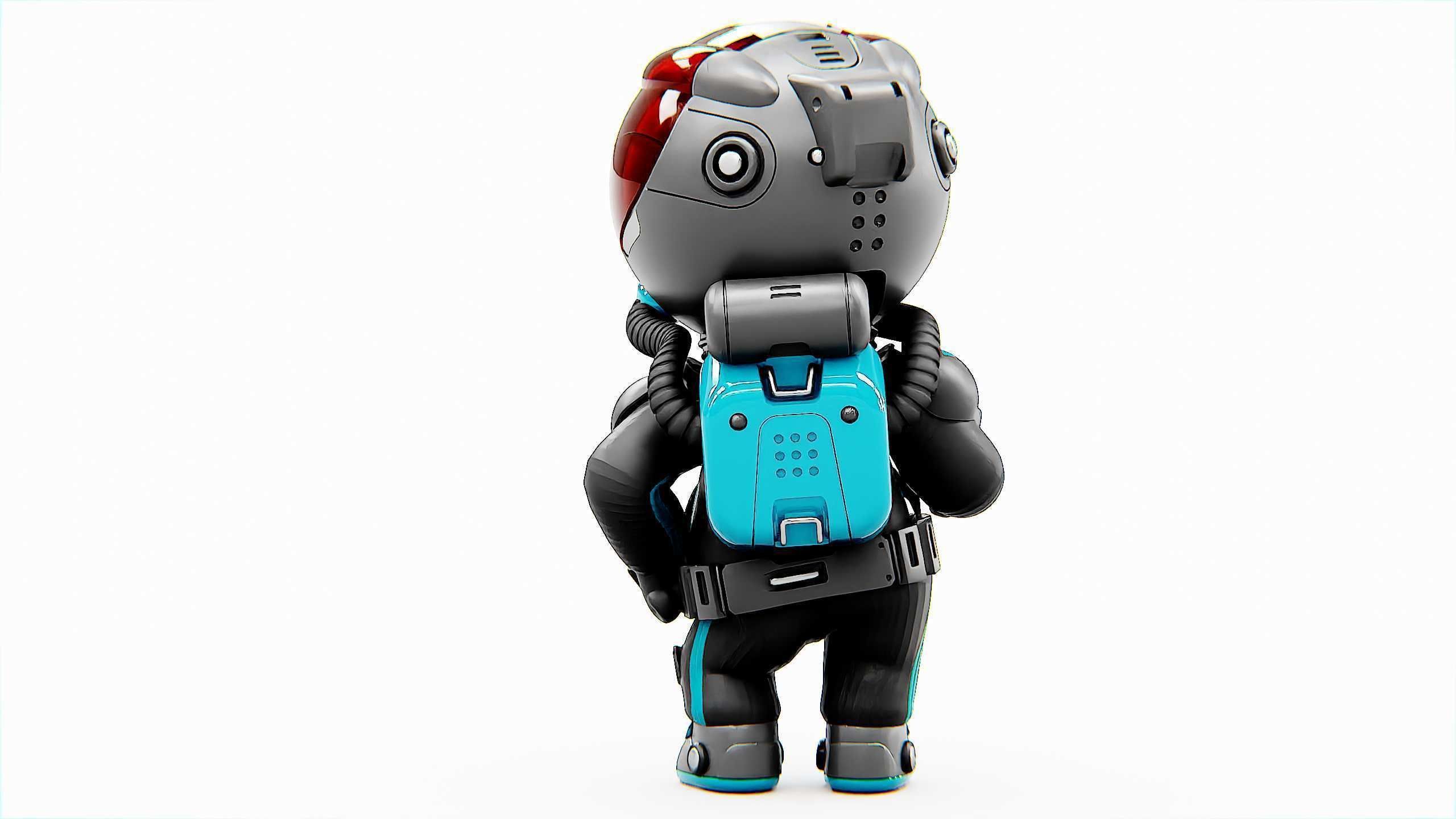 TOON ASTRONAUT S-580 Rigged for Unreal Engine - Unity - MIXAMO 3D model ...