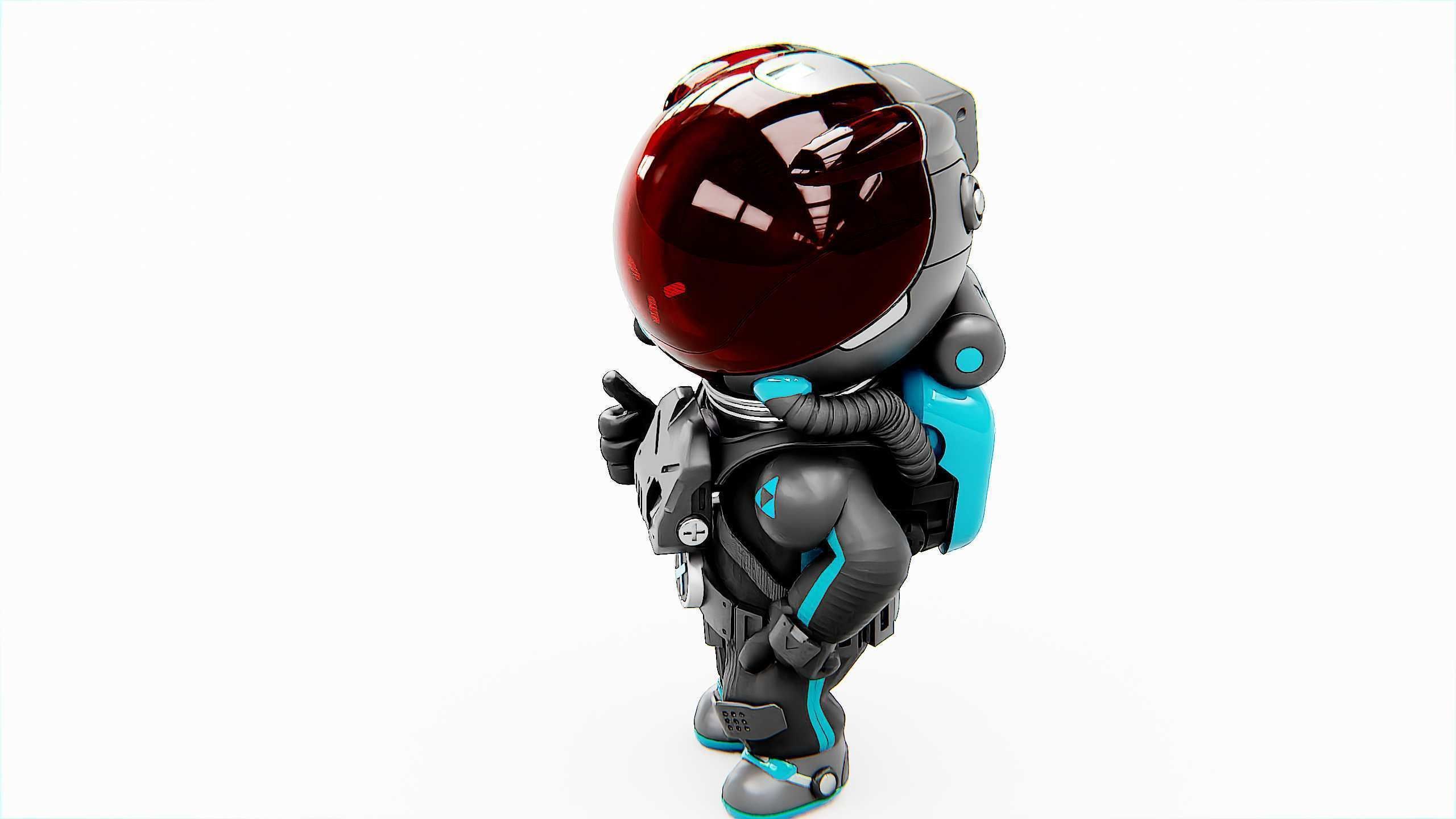 TOON ASTRONAUT S-580 Rigged for Unreal Engine - Unity - MIXAMO 3D model ...