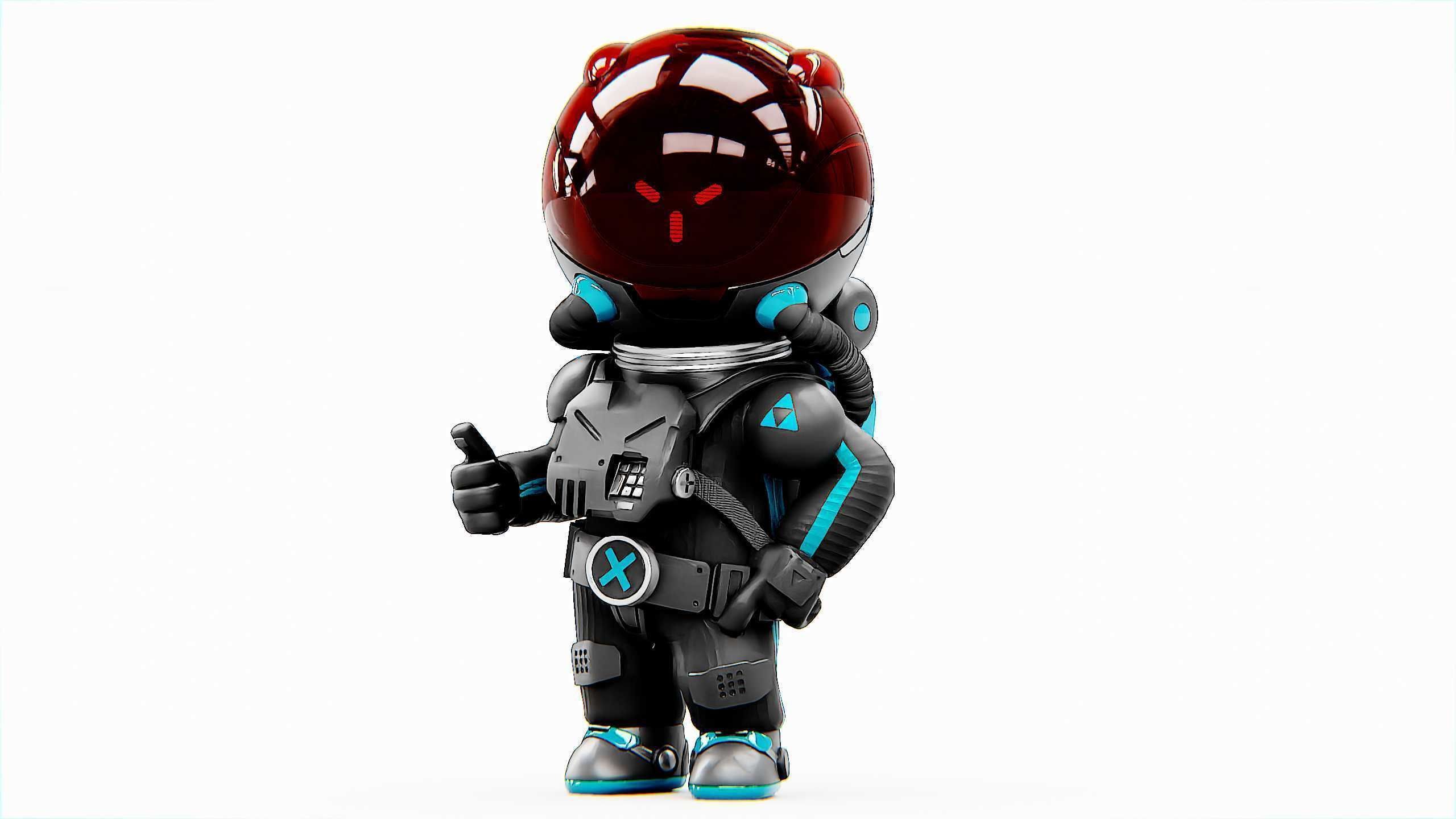TOON ASTRONAUT S-580 Rigged for Unreal Engine - Unity - MIXAMO 3D model ...