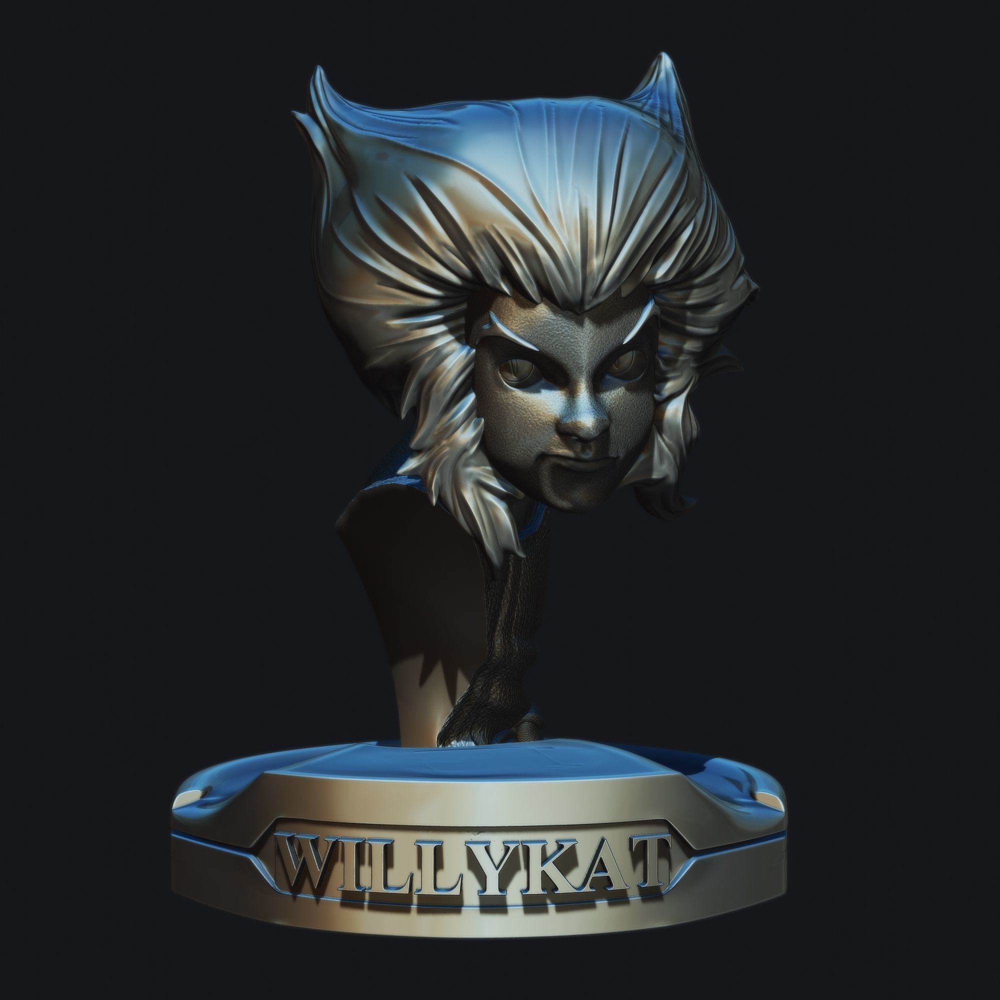 Wilykat Bust Lunatacs Thundercats STL sTL 3d printing 3D model 3D ...
