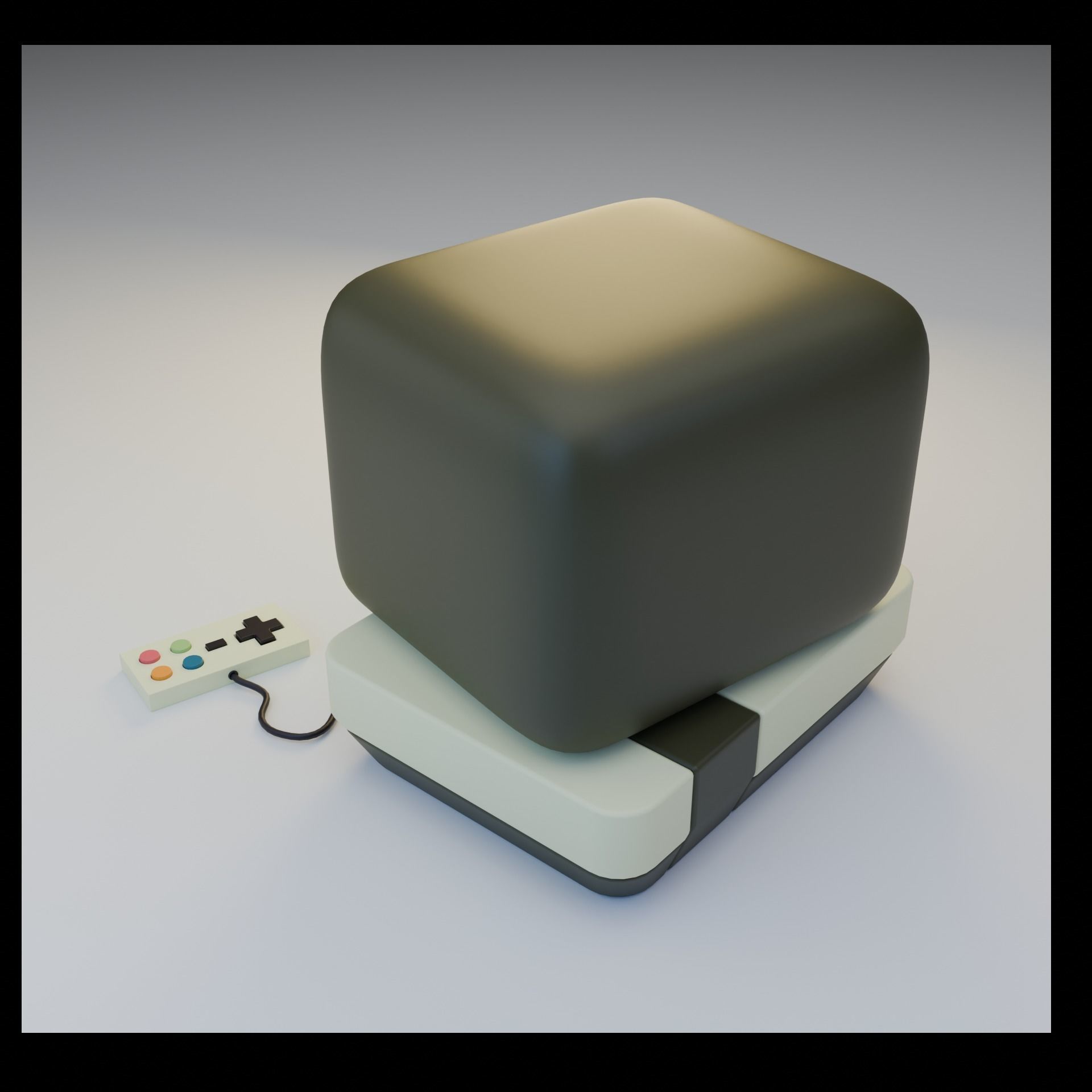 3D model Old Retro Game TV Console VR / AR / low-poly | CGTrader