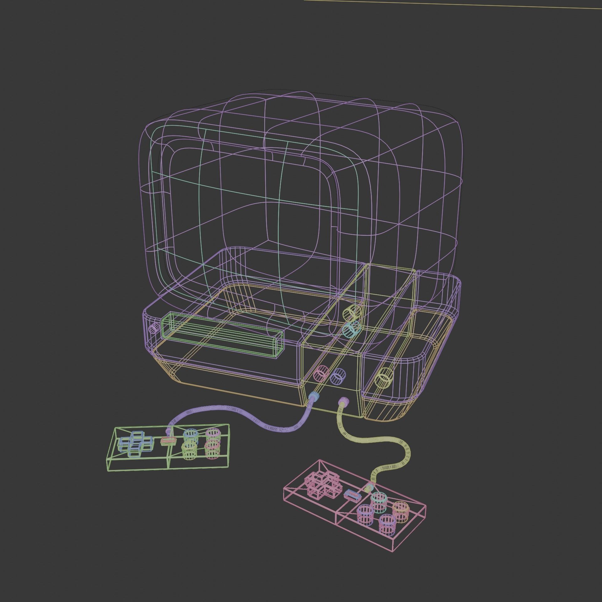 3D model Old Retro Game TV Console VR / AR / low-poly | CGTrader