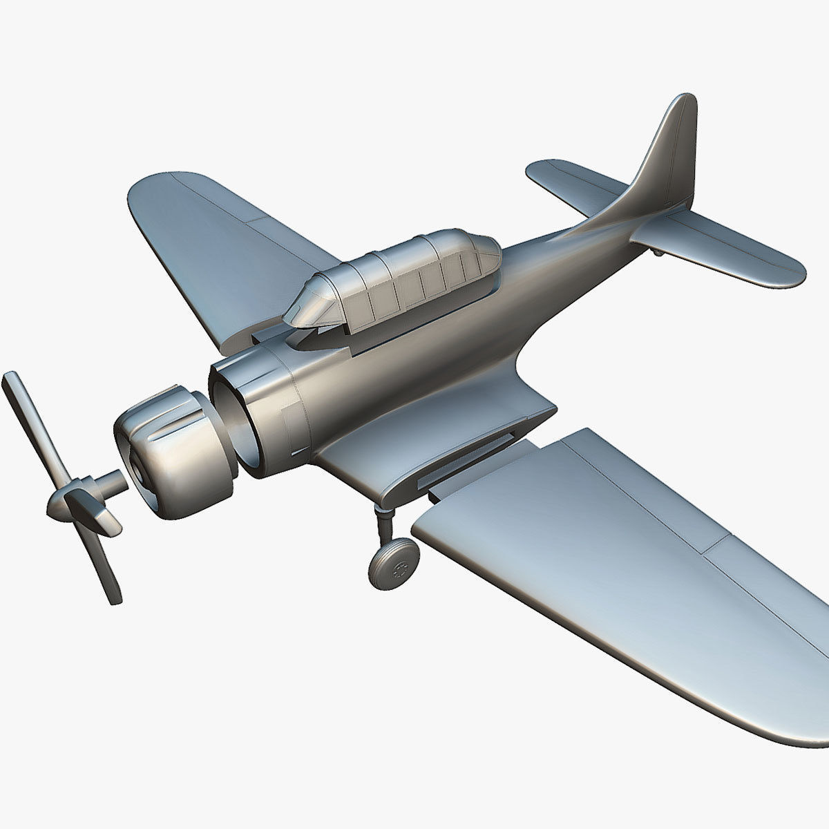 Douglas SBD Dauntless - 3D Printable Model 3D model 3D printable | CGTrader