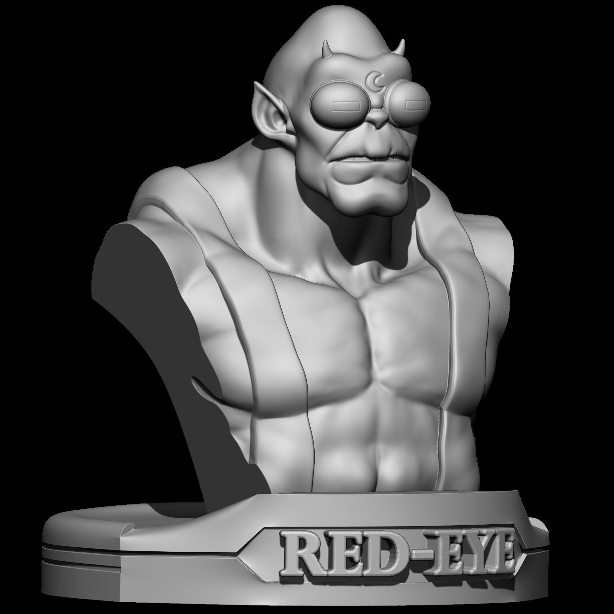 Red Eye Bust Lunatacs Thundercats STL 3d printing 3D model 3D printable ...