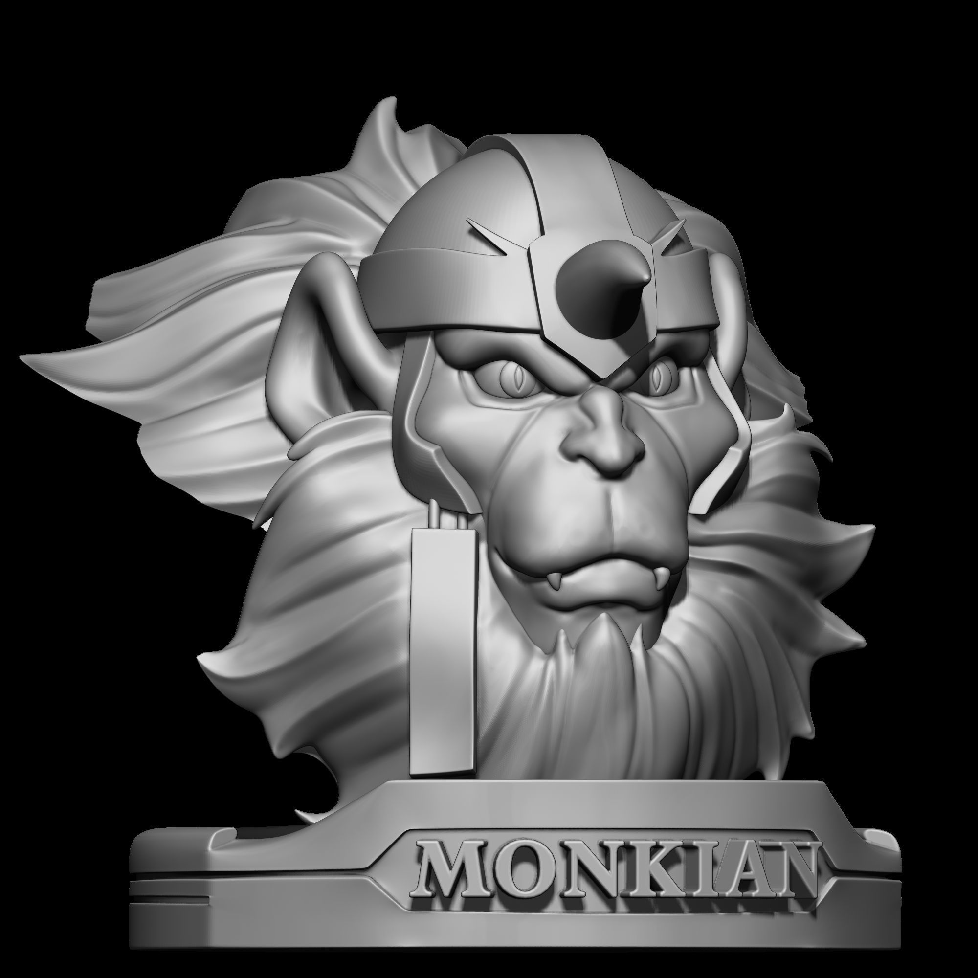 Monkian Bust Lunatacs Thundercats STL 3d printing 3D model 3D printable ...