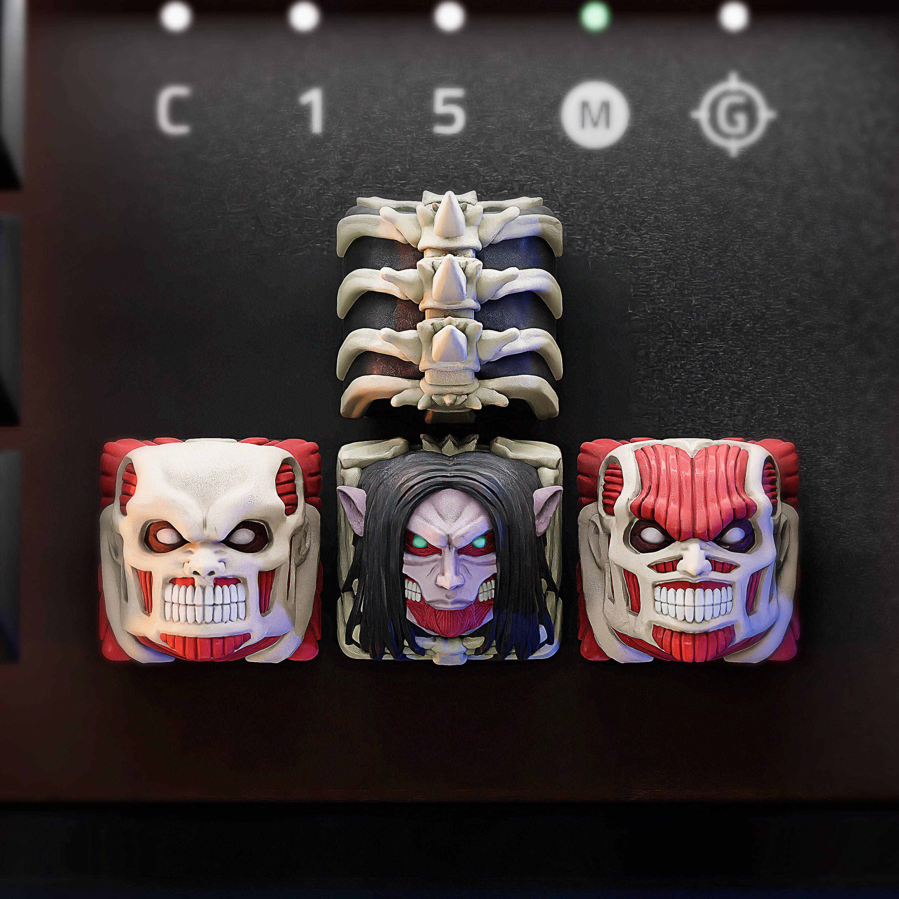 The Rumbling keycaps - Mechanical keyboard 3D model 3D printable | CGTrader