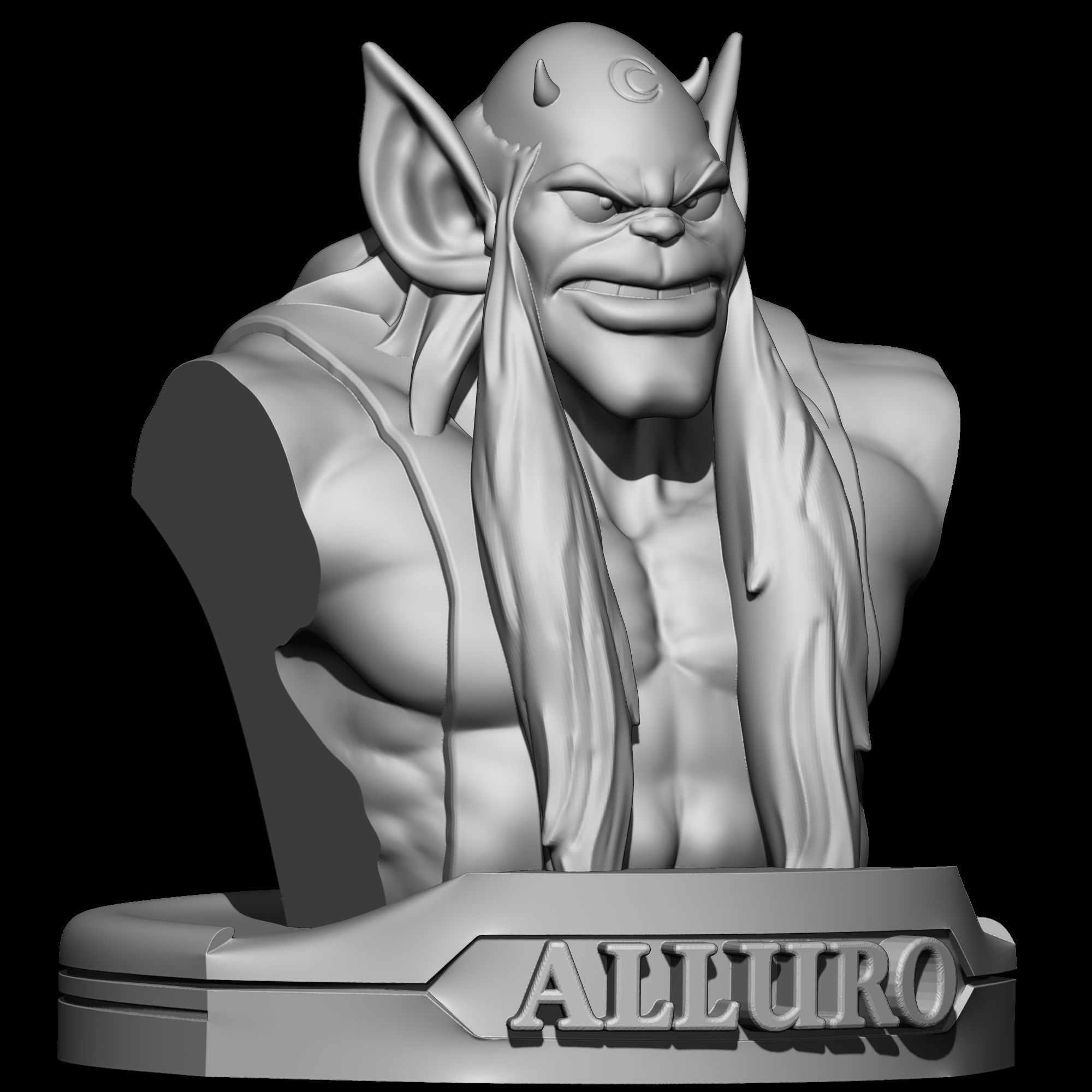Alluro Bust Lunatacs Thundercats STL CG Pyro STL 3d printing 3D model ...