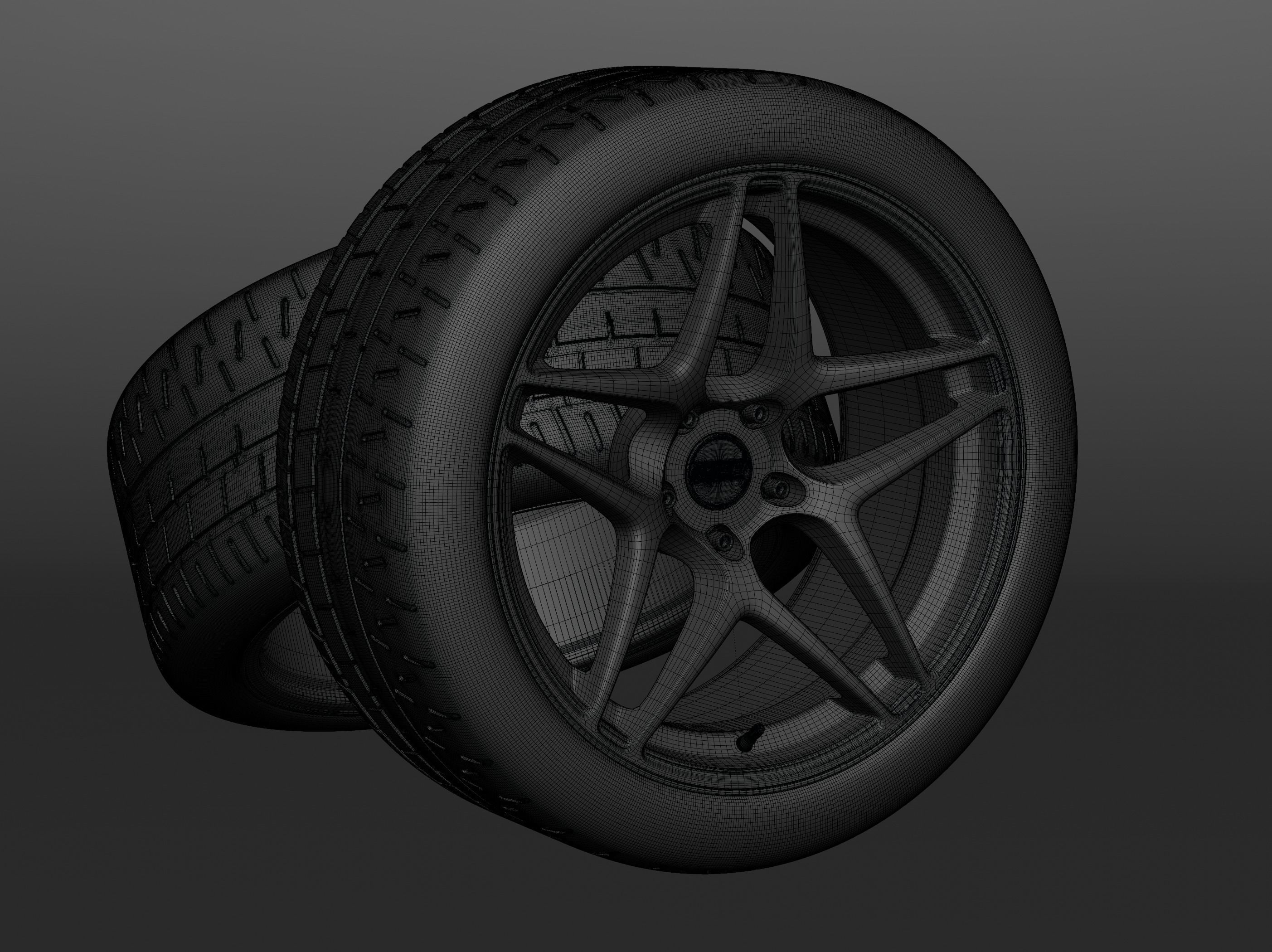 Kansei Astro Rims with Pirelli P Zero Trofeo R Tires 3D model | CGTrader