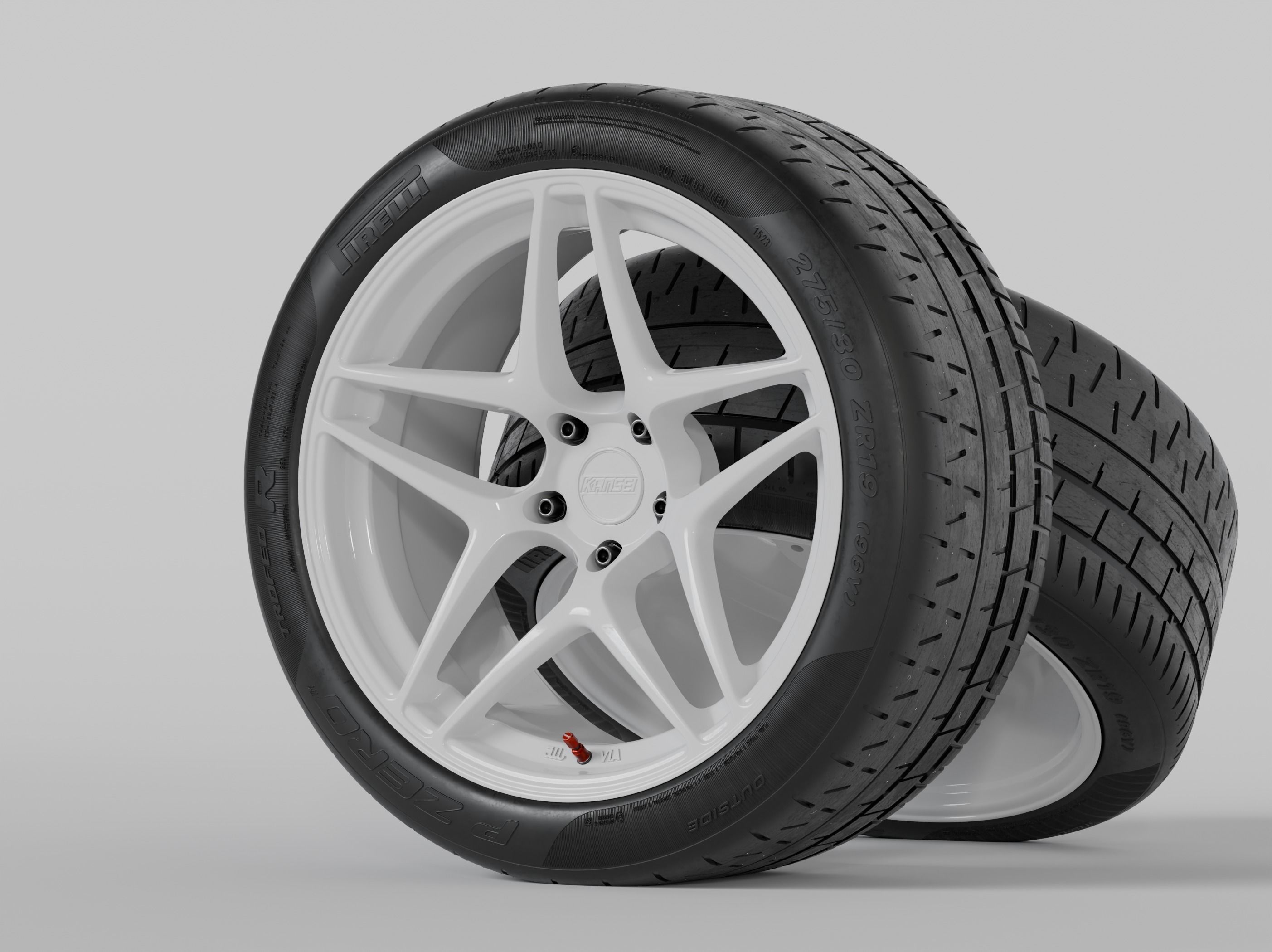 Kansei Astro Rims with Pirelli P Zero Trofeo R Tires 3D model | CGTrader