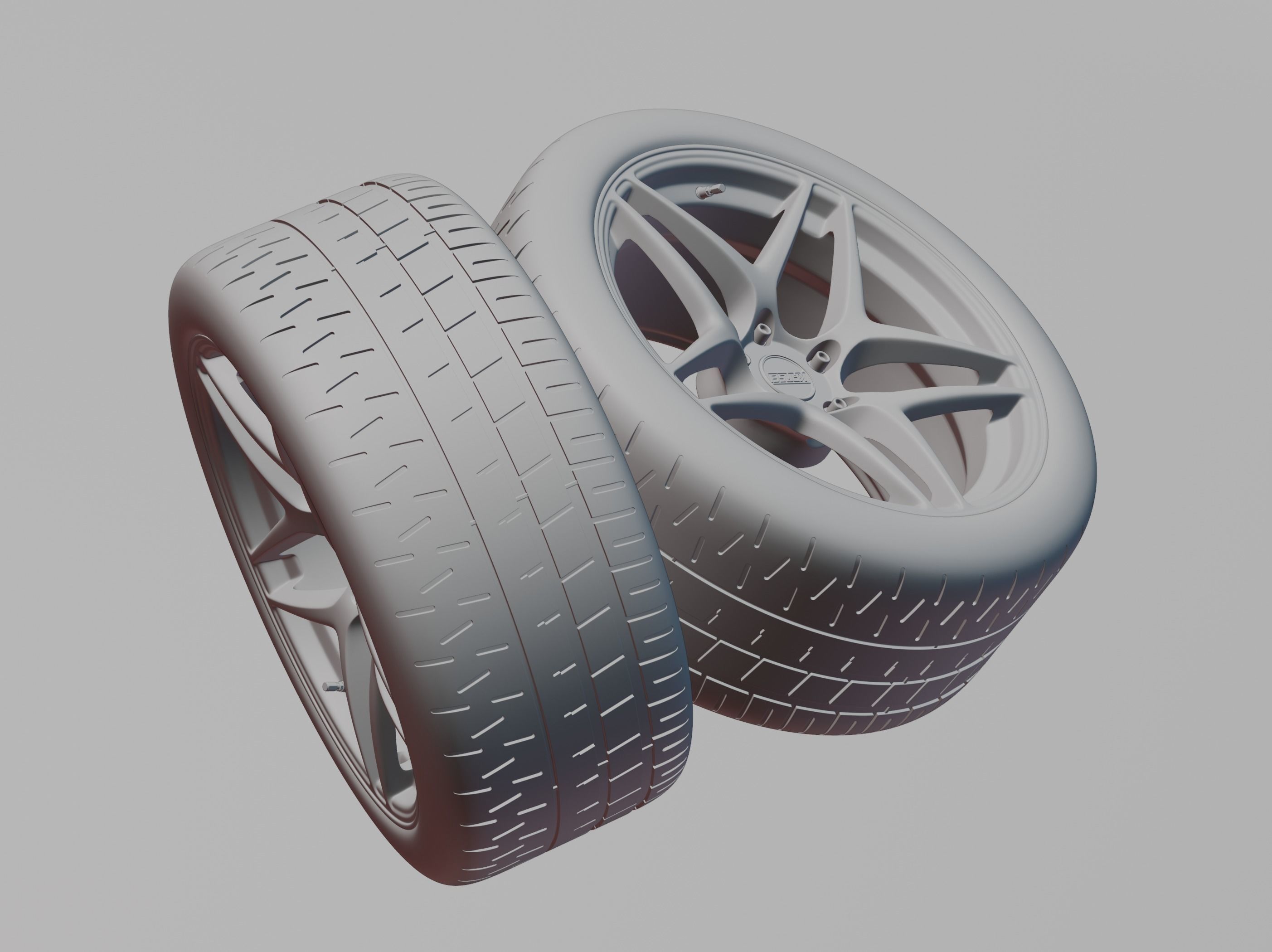 Kansei Astro Rims with Pirelli P Zero Trofeo R Tires 3D model | CGTrader