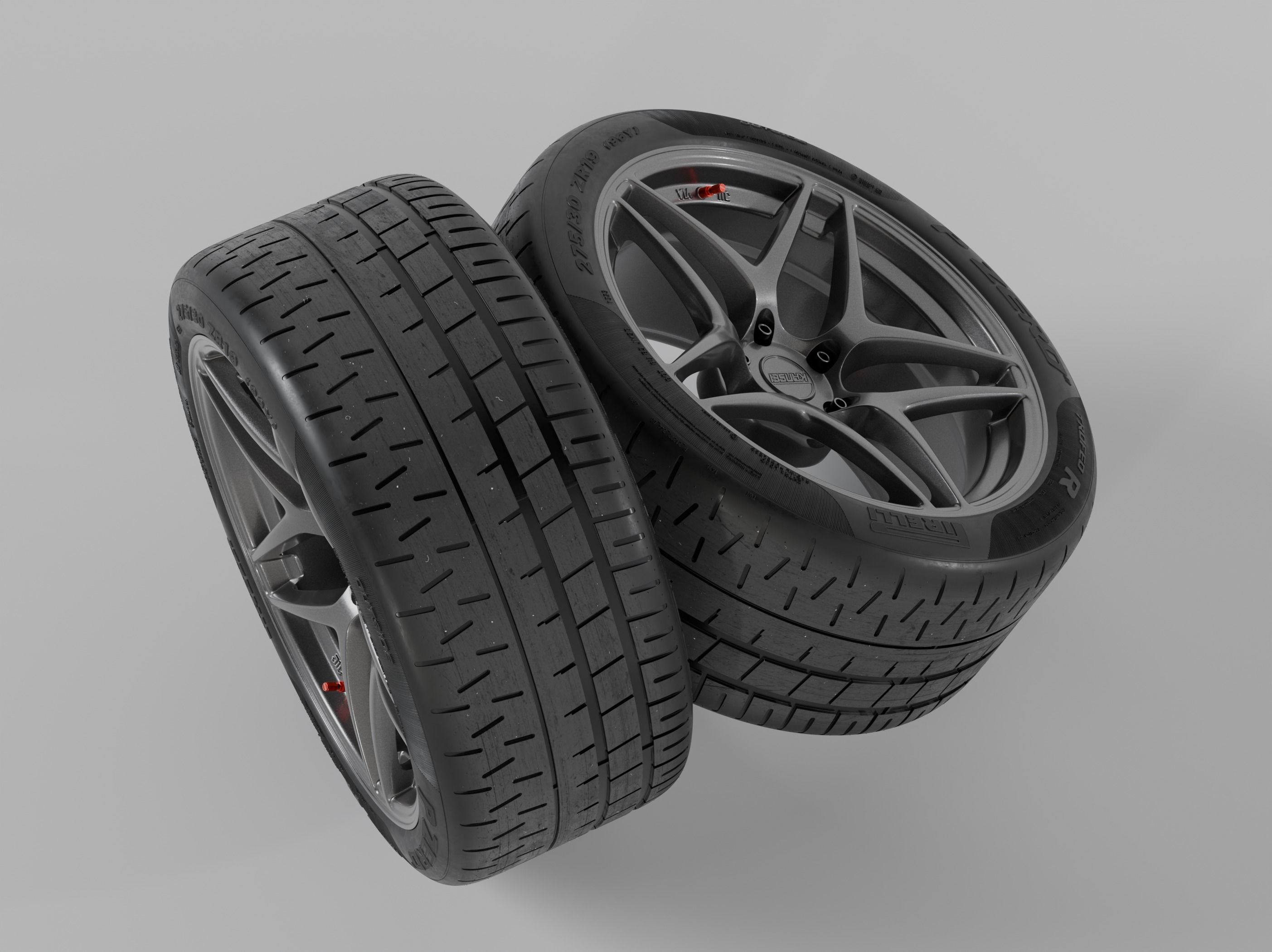 Kansei Astro Rims with Pirelli P Zero Trofeo R Tires 3D model | CGTrader