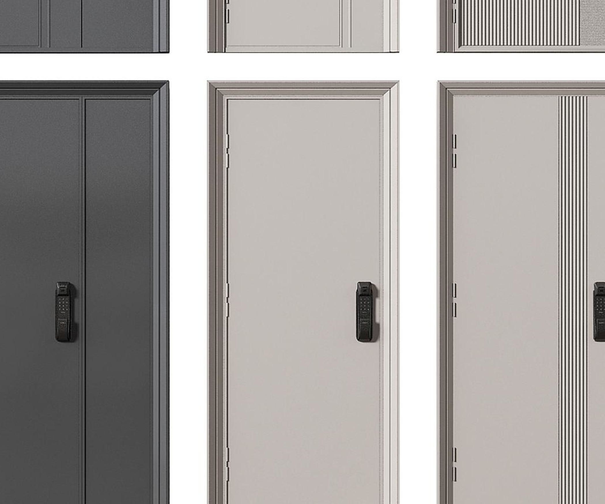 anti-theft Modern door 3D model | CGTrader