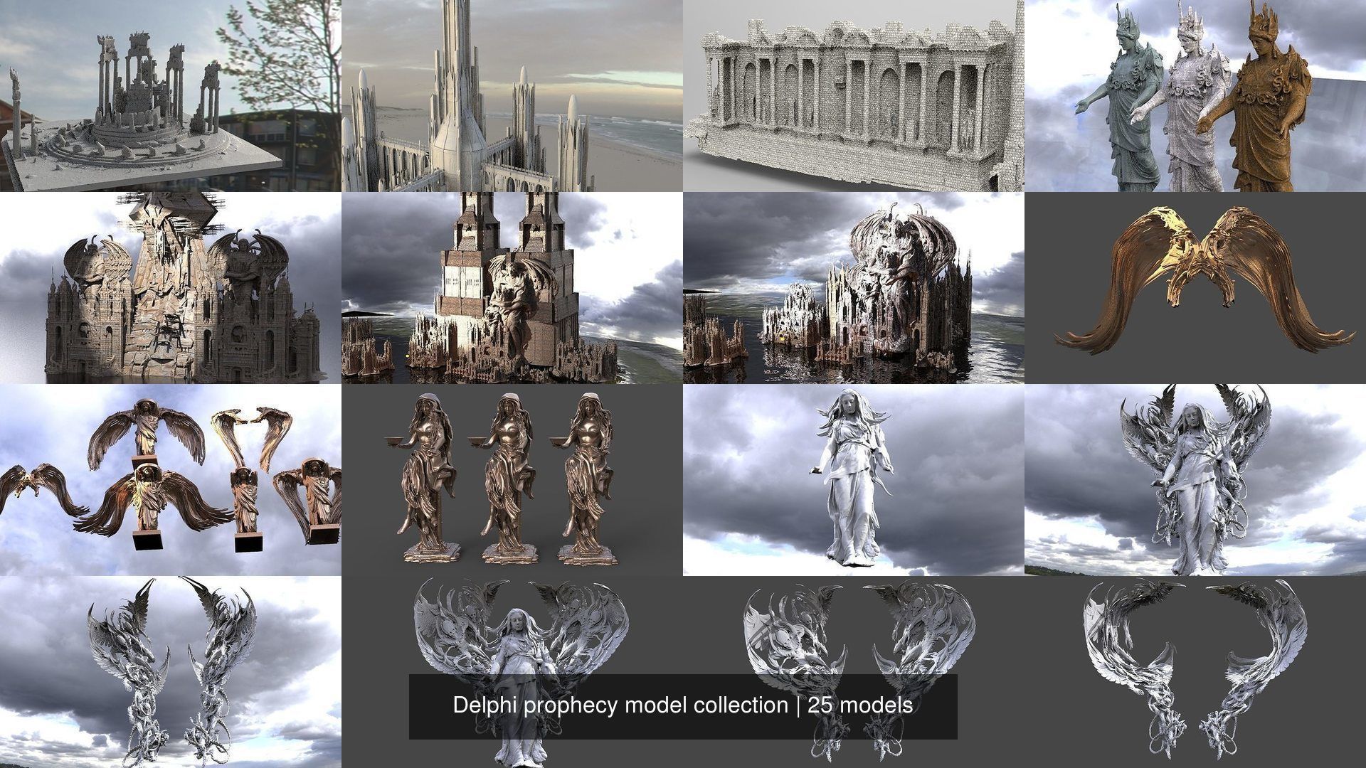 Delphi prophecy model collection | CGTrader
