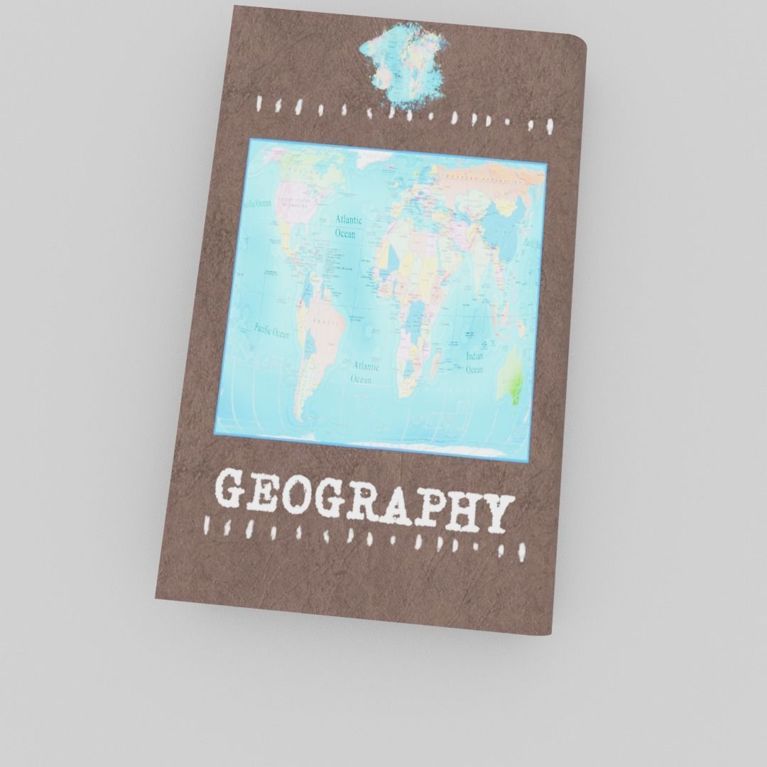 3D model Geography book VR / AR / low-poly | CGTrader