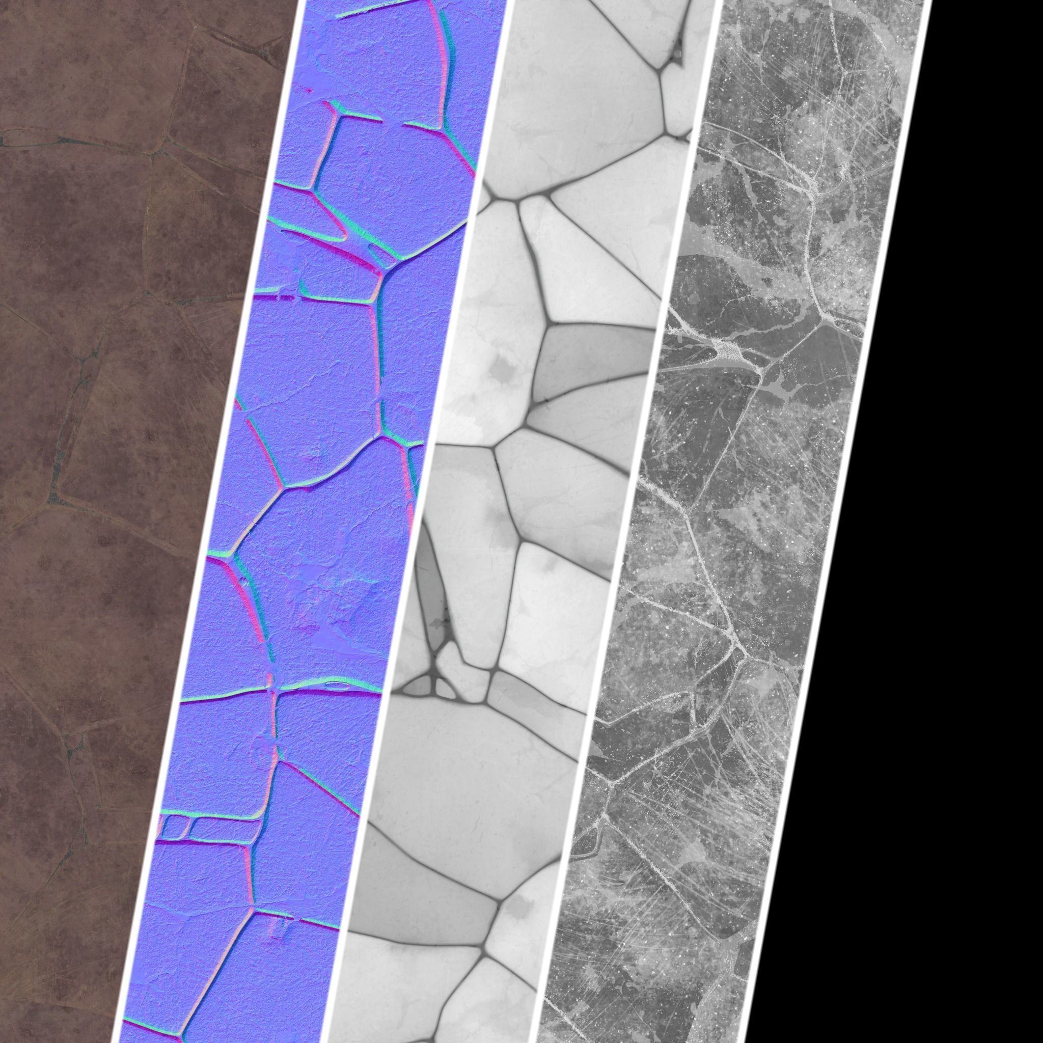 Texture Stone Wall Materials 93- Stone walls Pbr 4k Seamless VR / AR ...