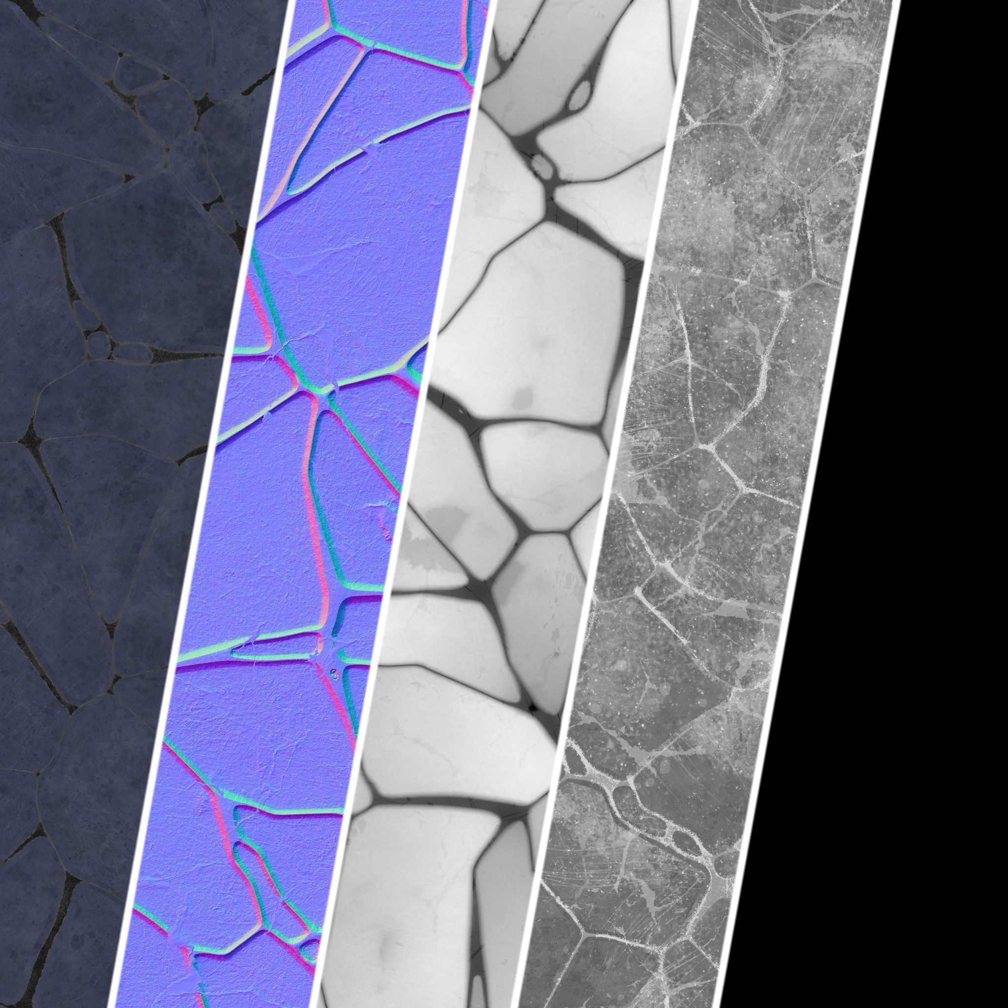 Texture Stone Wall Materials 92- Stone walls Pbr 4k Seamless VR / AR ...