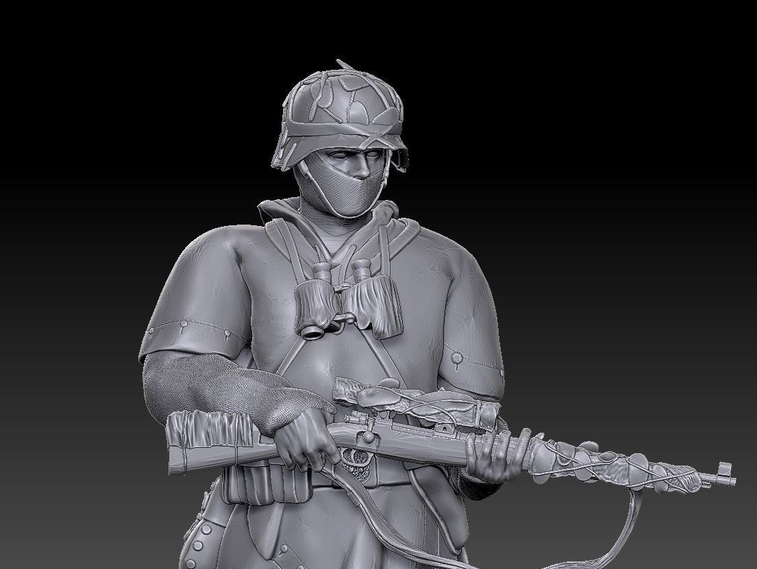 ww2 ger Sniper K98 scope 1-35 3D model 3D printable | CGTrader