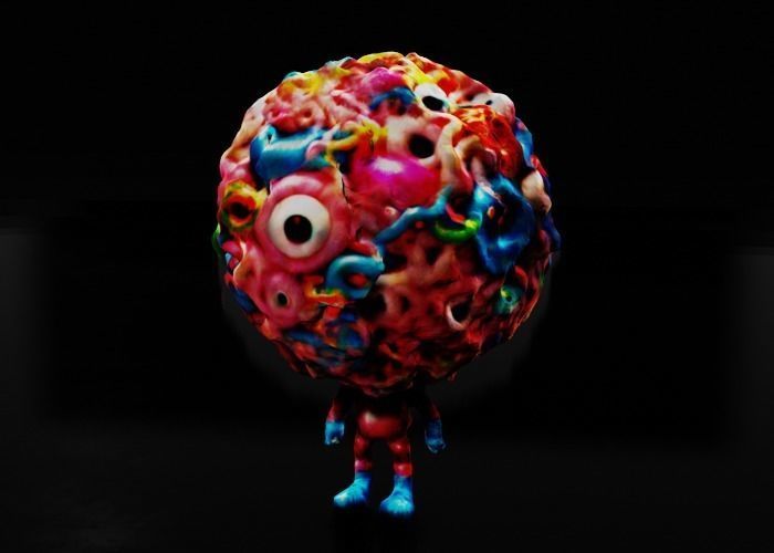 3D model Whimsical Froot Loop Monster - Adorable 3D Character Model VR ...