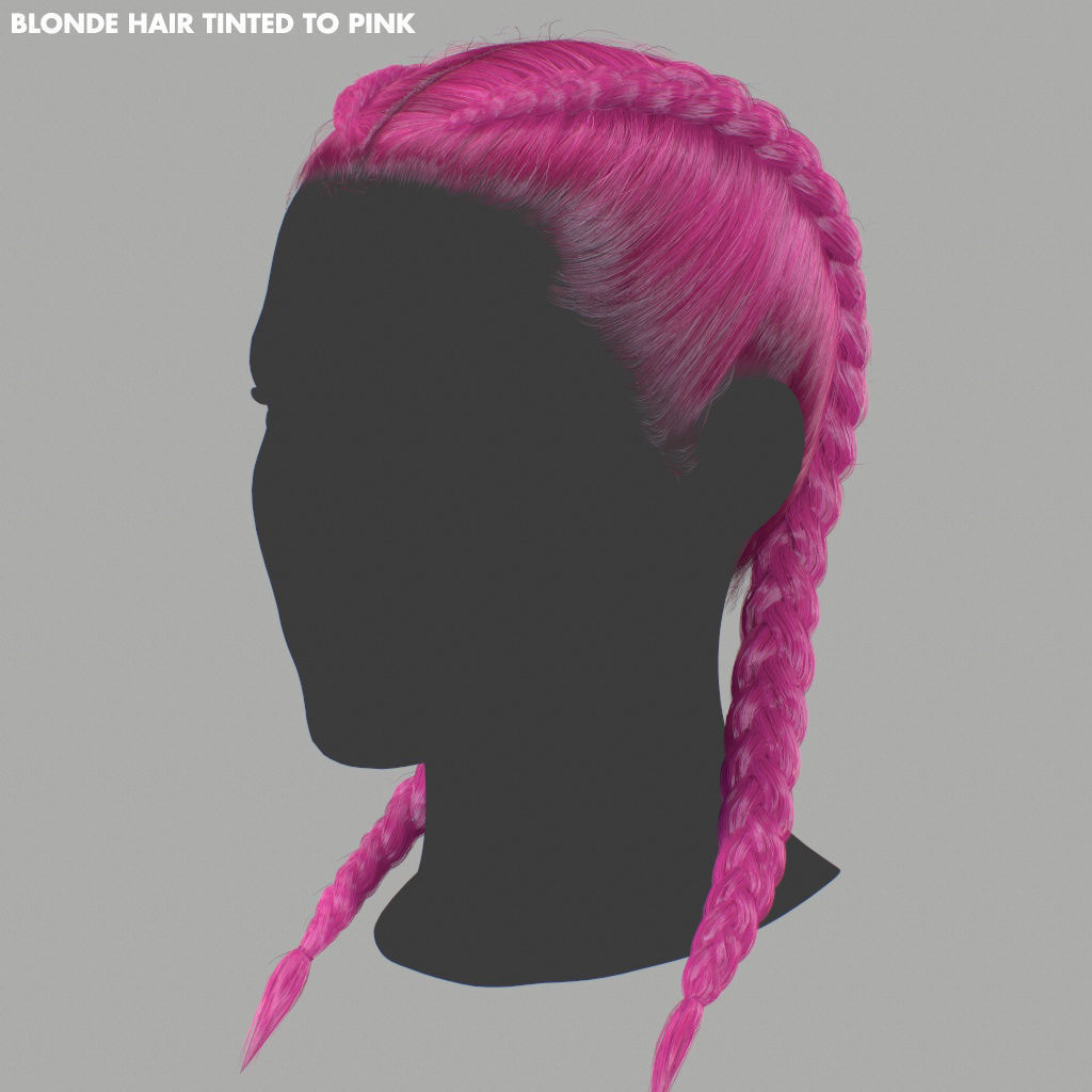 3D model Hair - Double Braid - Gen2 VR / AR / low-poly | CGTrader