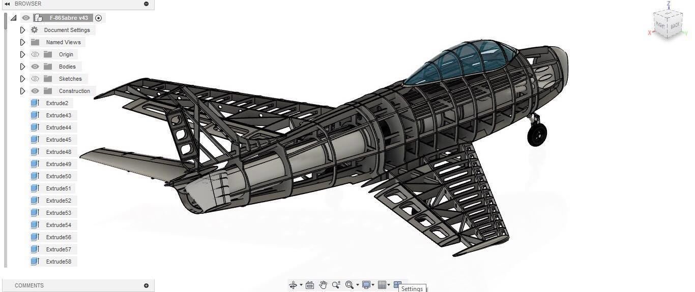 F86 Sabre 3D model | CGTrader