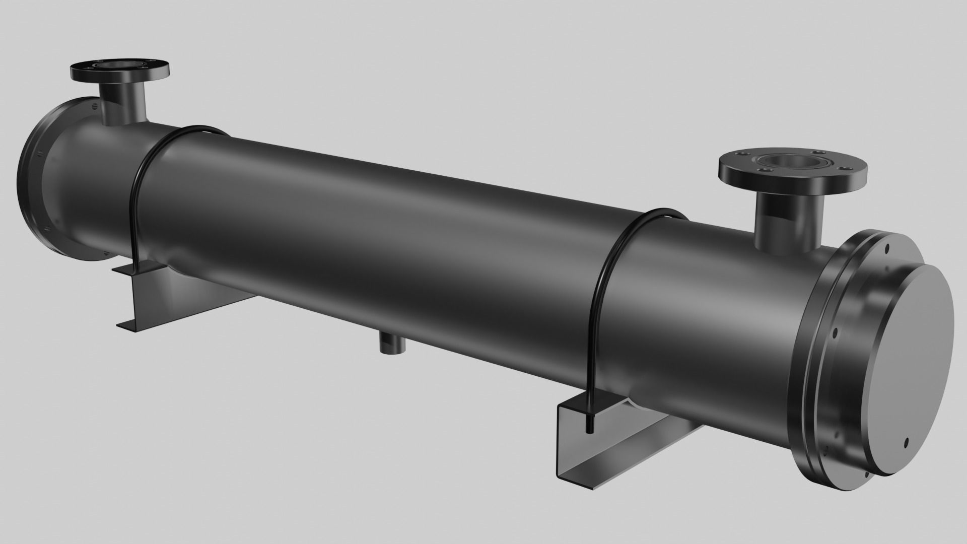 Industrial oil heat exchanger 3D model | CGTrader