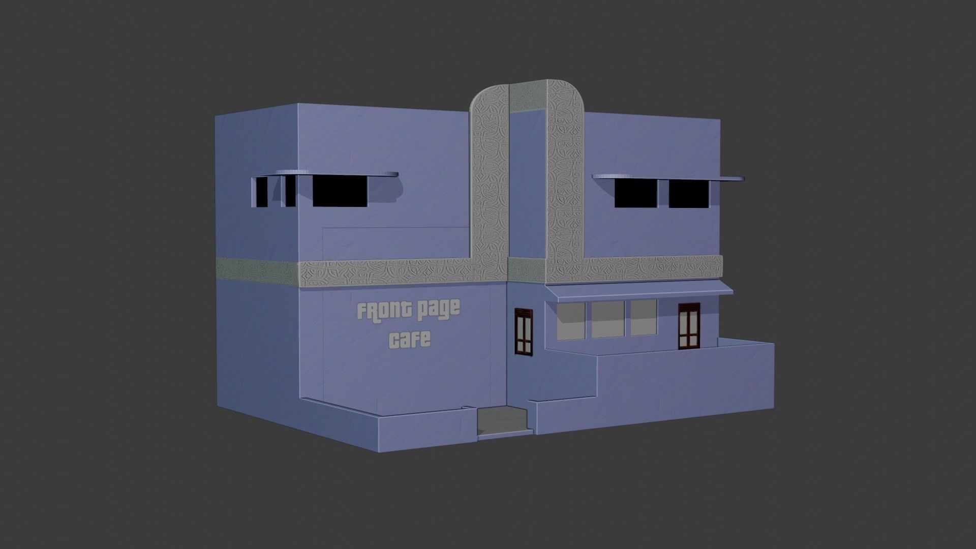 3D model Front Page Cafe 3D Model Vice City VR / AR / low-poly | CGTrader