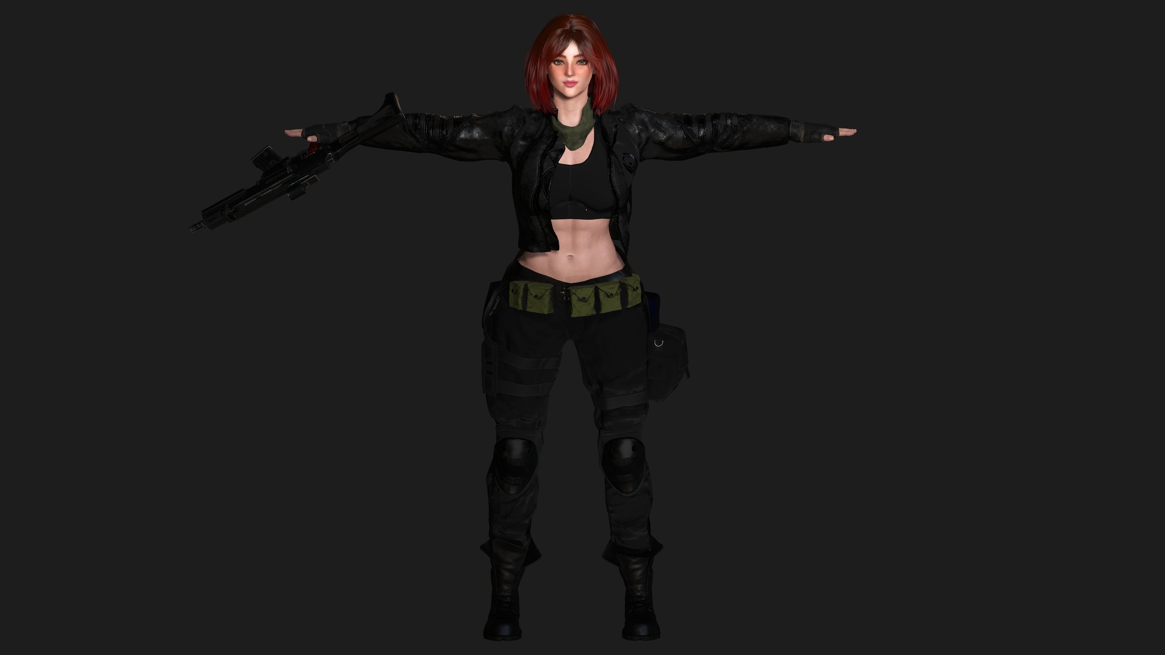 3D model AAA 3D REALISTIC FEMALE CHARACTER - GUN SHOOTER MILITARY GTA ...