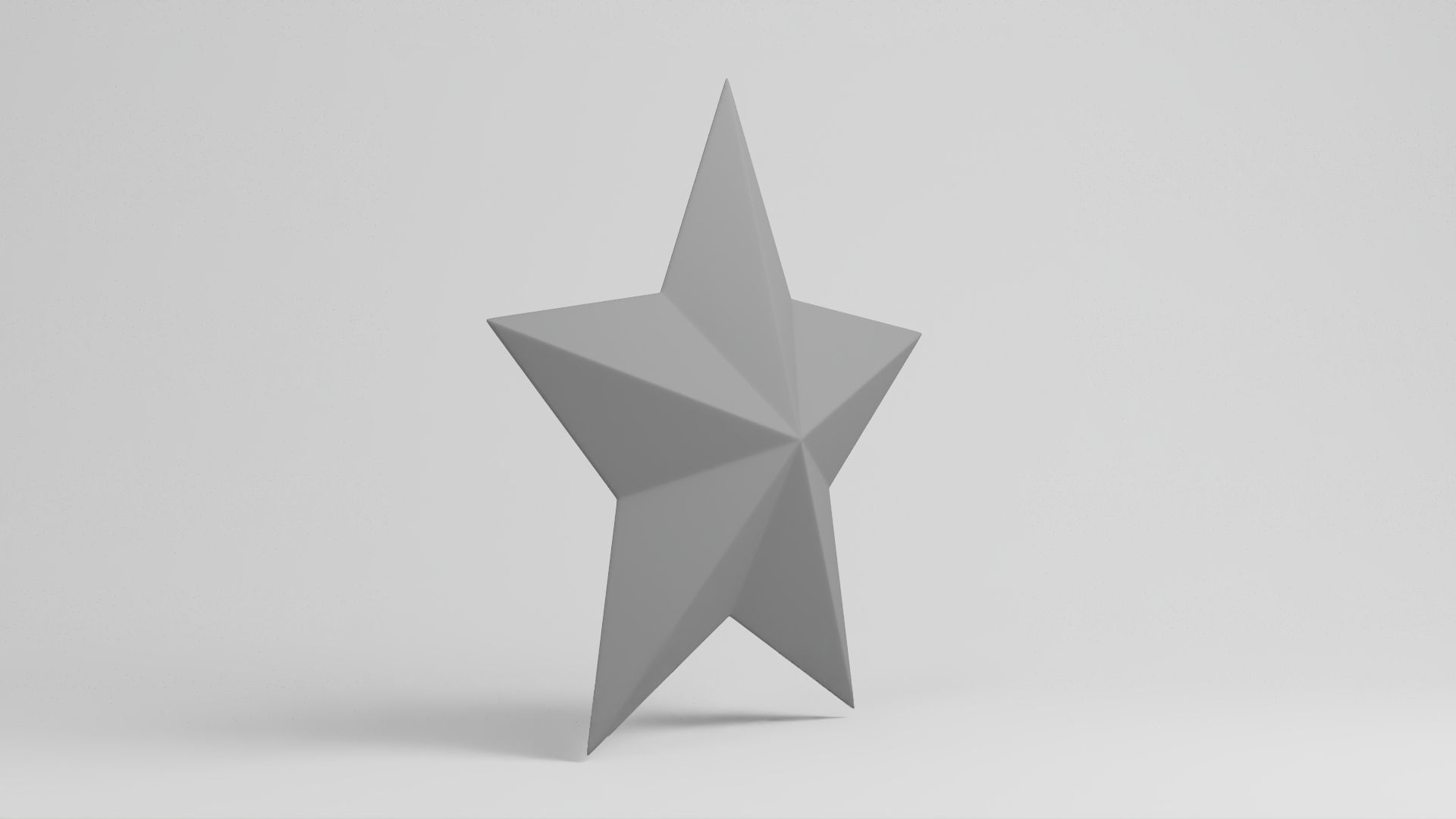 3D model Star simple 5 pointed cartoon icon symbol VR / AR / low-poly ...