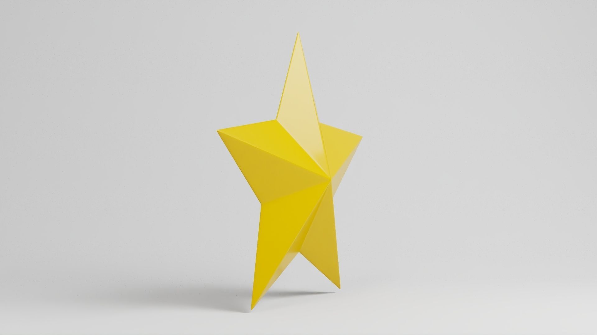 3D model Star simple 5 pointed cartoon icon symbol VR / AR / low-poly ...