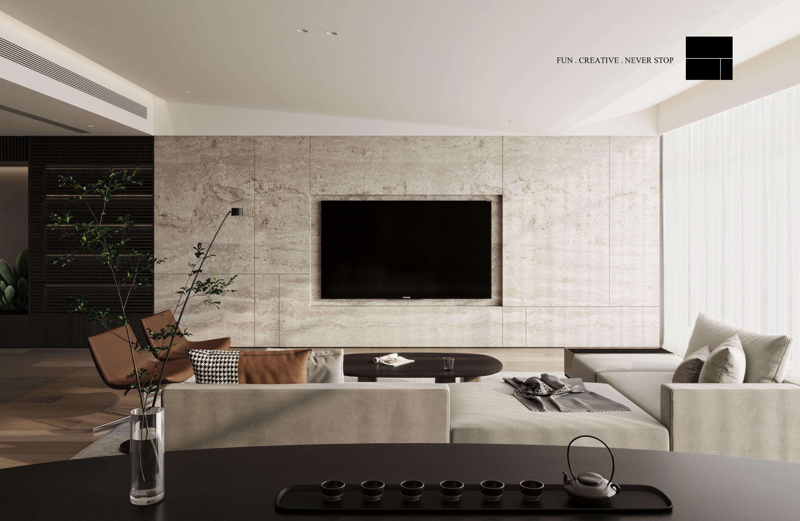 Ultra-Modern Home Interior 3D Model andCAD Drawings Suite 3D model ...