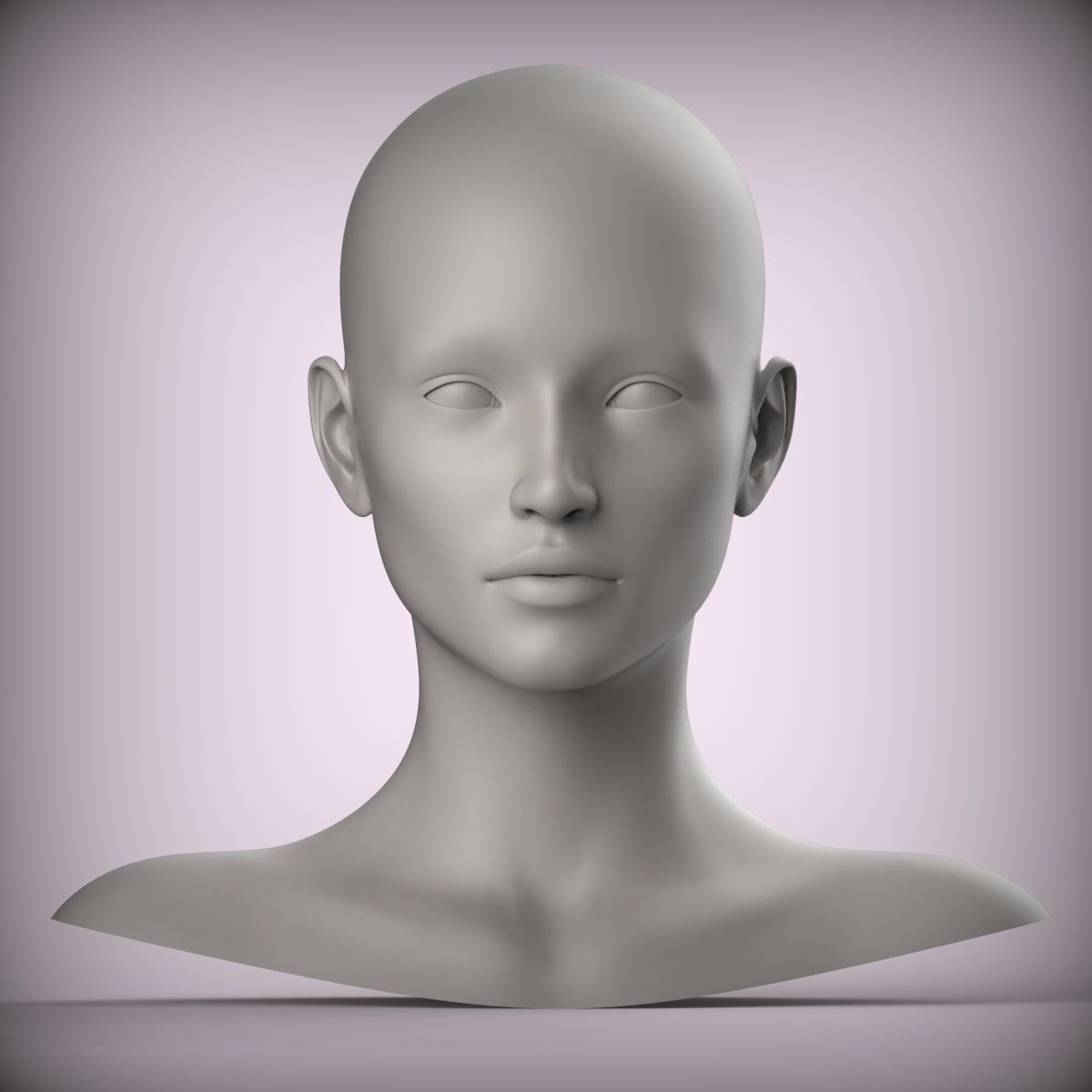 22 3D HEAD FACE FEMALE CHARACTER FEMALE TEENAGER PORTRAIT DOLL 3D model ...