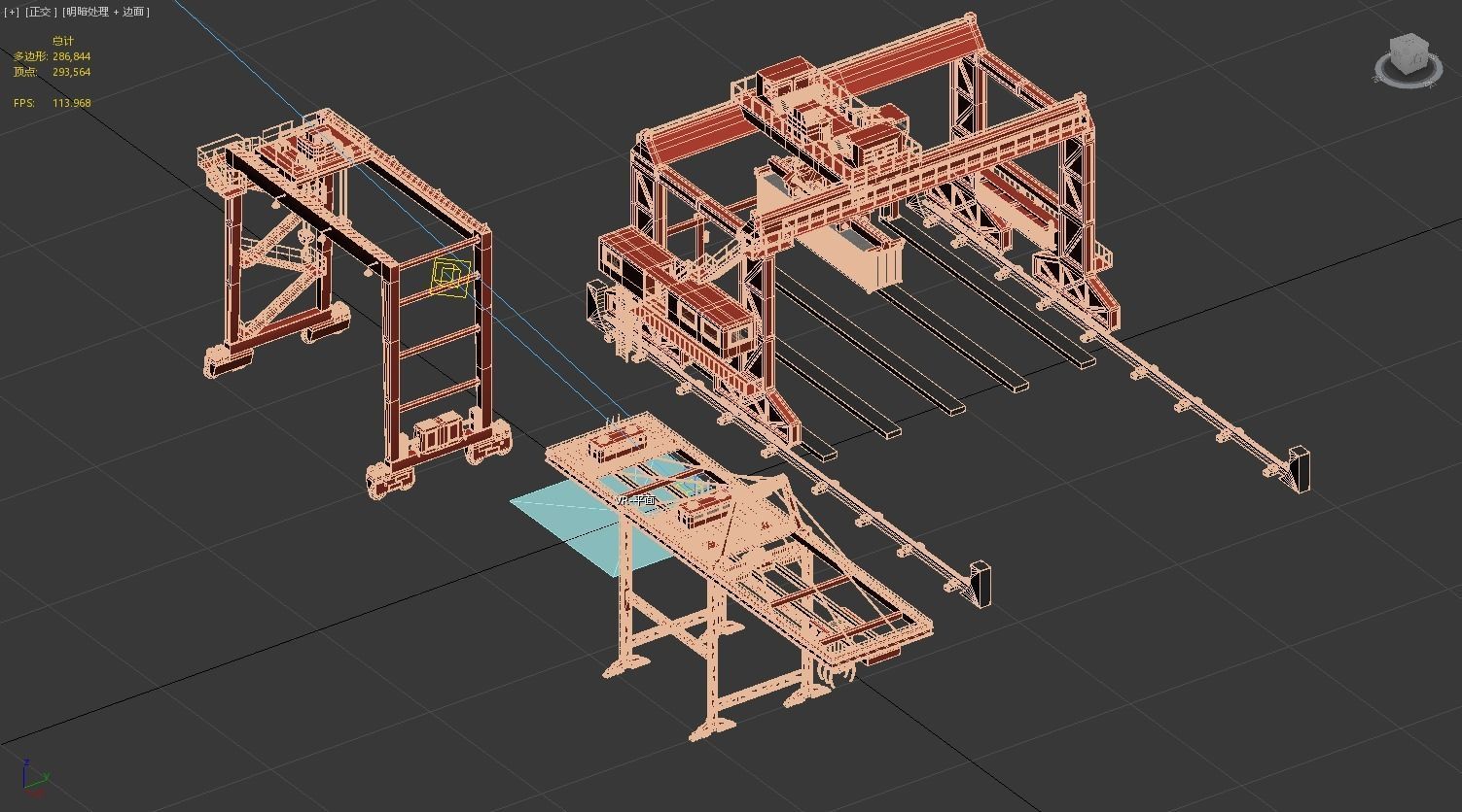 Port equipment crane gantry crane 3D model | CGTrader