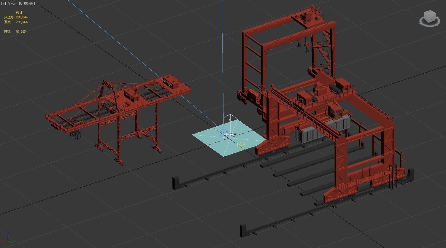 Port equipment crane gantry crane 3D model | CGTrader