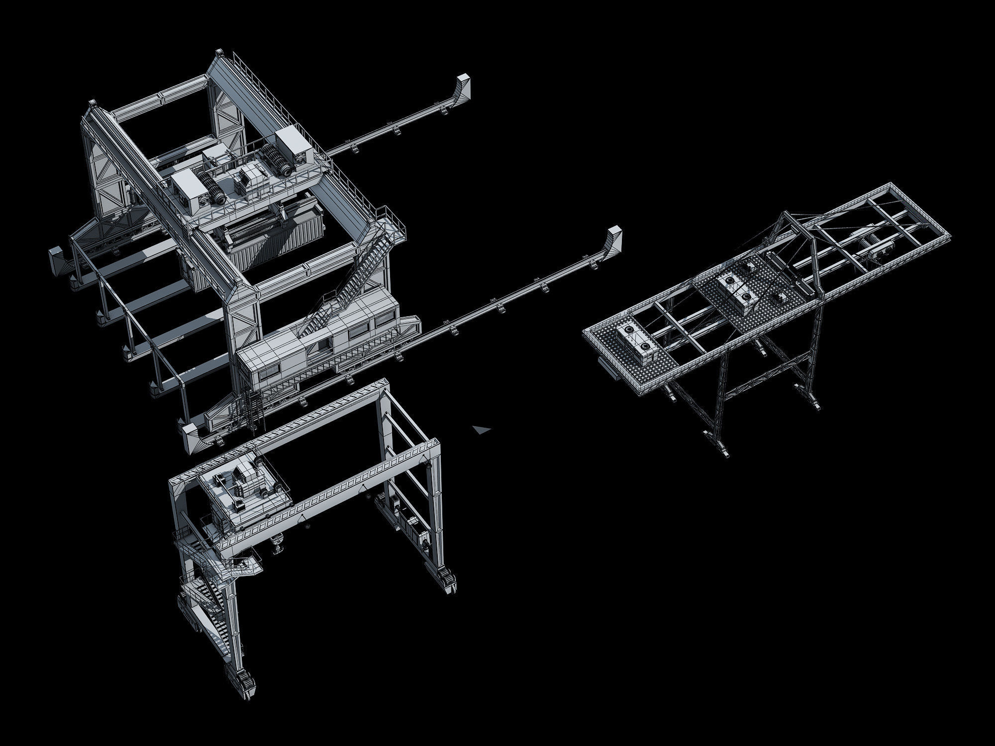 Port equipment crane gantry crane 3D model | CGTrader
