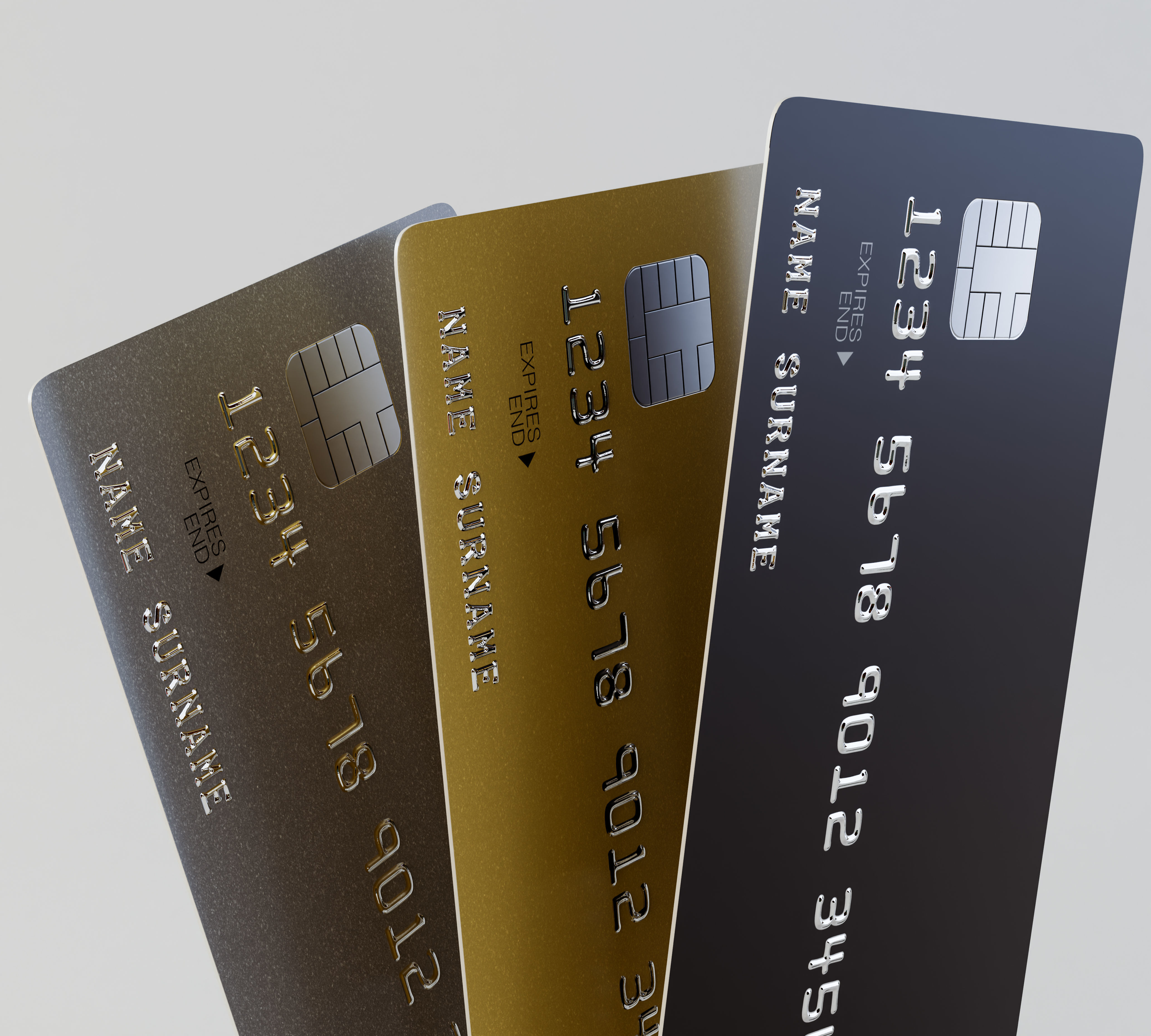 Bank ATM Credit Cards 3D model | CGTrader