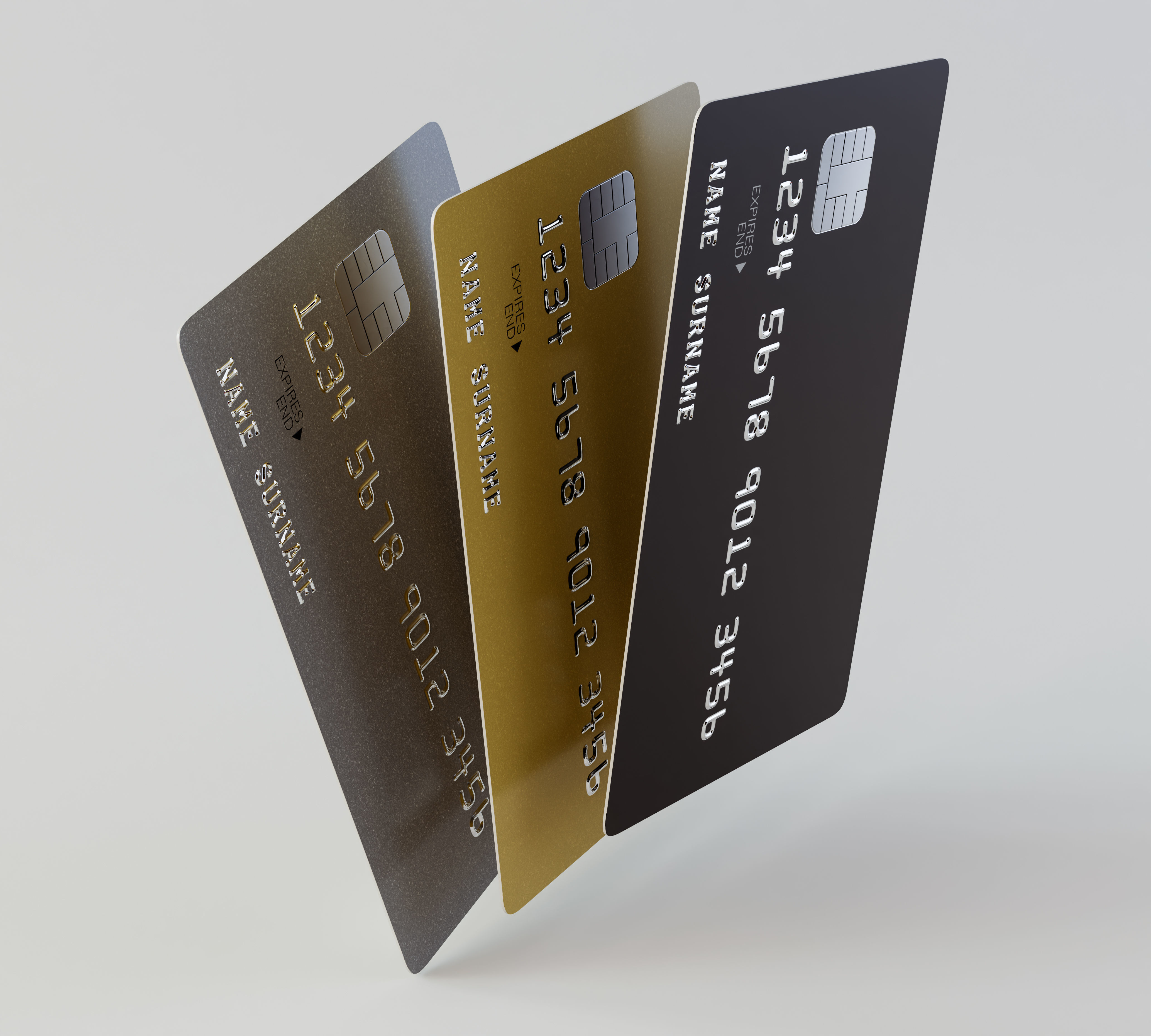 Bank ATM Credit Cards 3D model | CGTrader