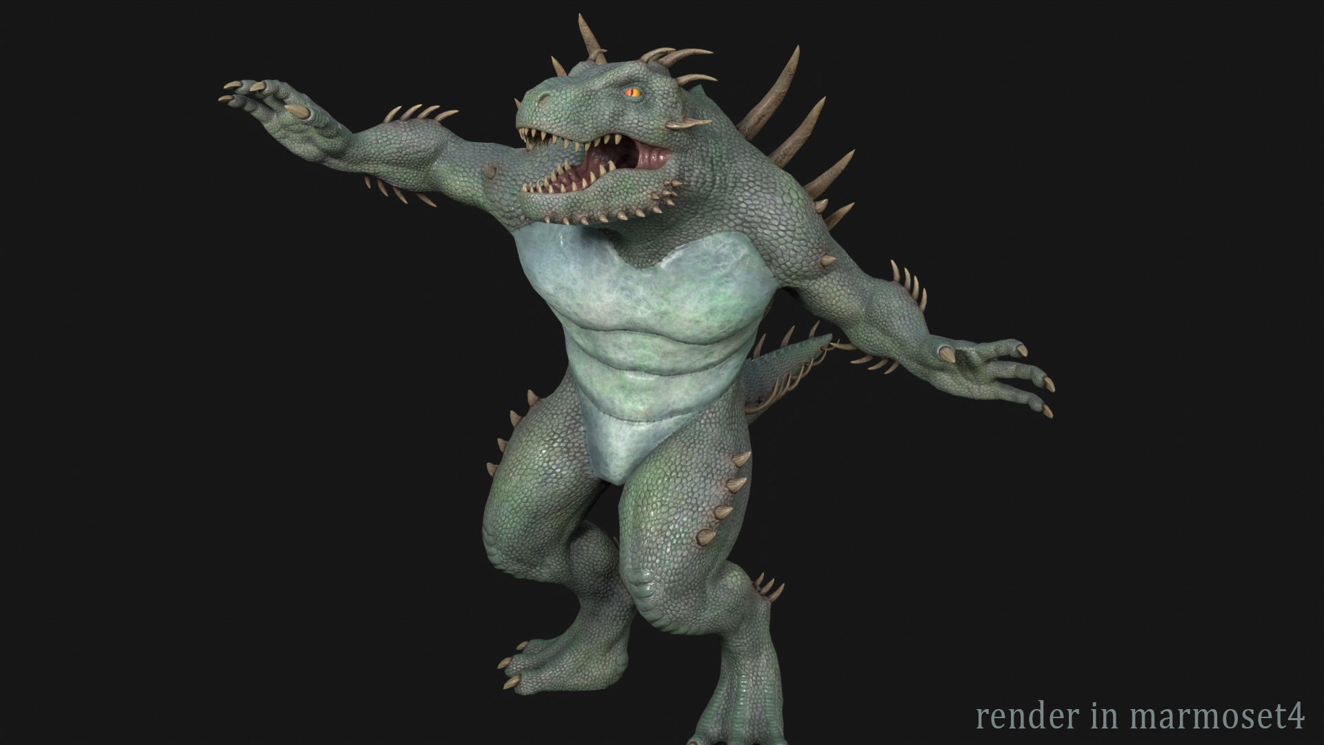 3D model Huge lizard monster2 VR / AR / low-poly | CGTrader