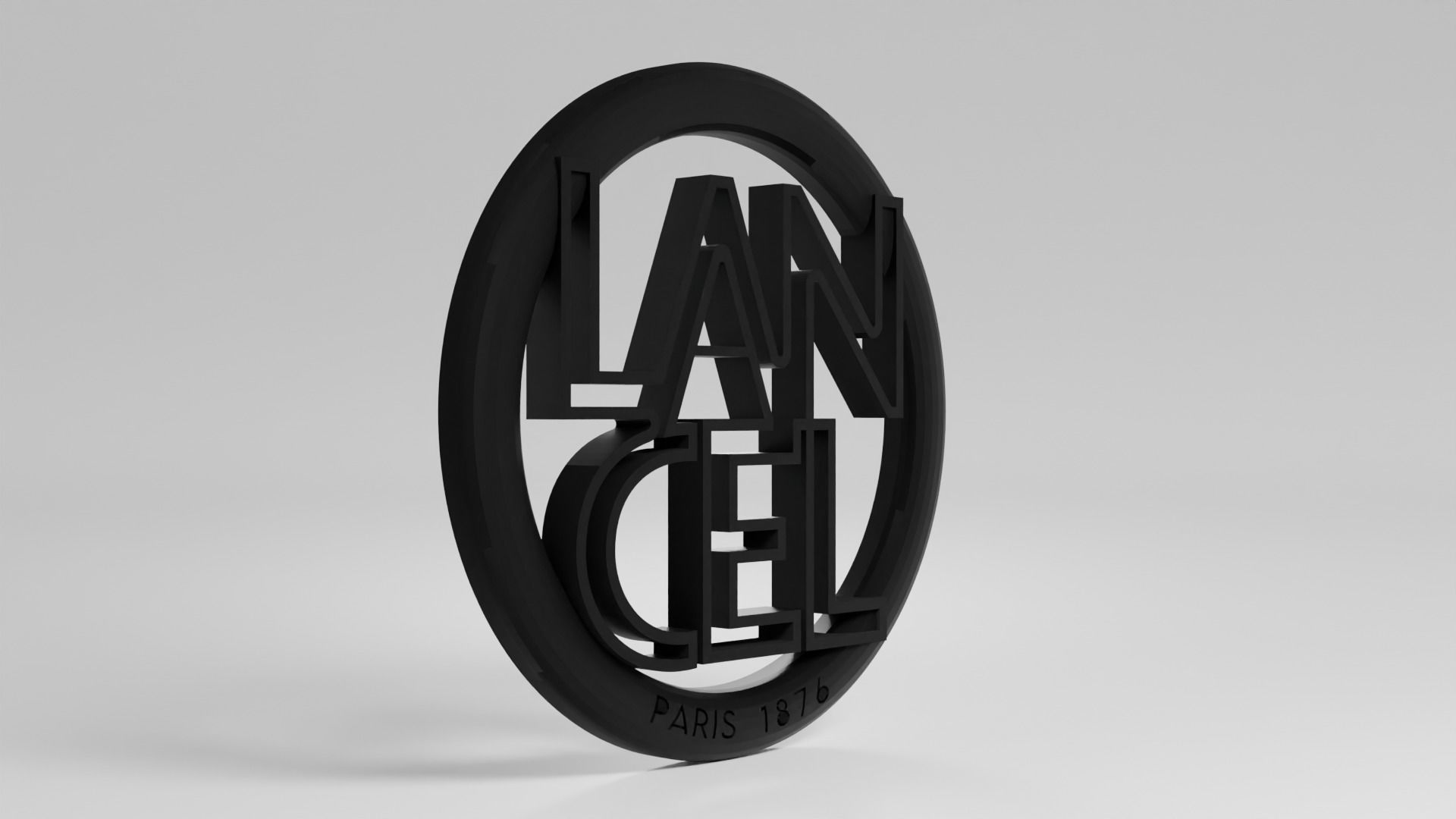Lancel Paris Brand Logo black 3D model 3D model | CGTrader