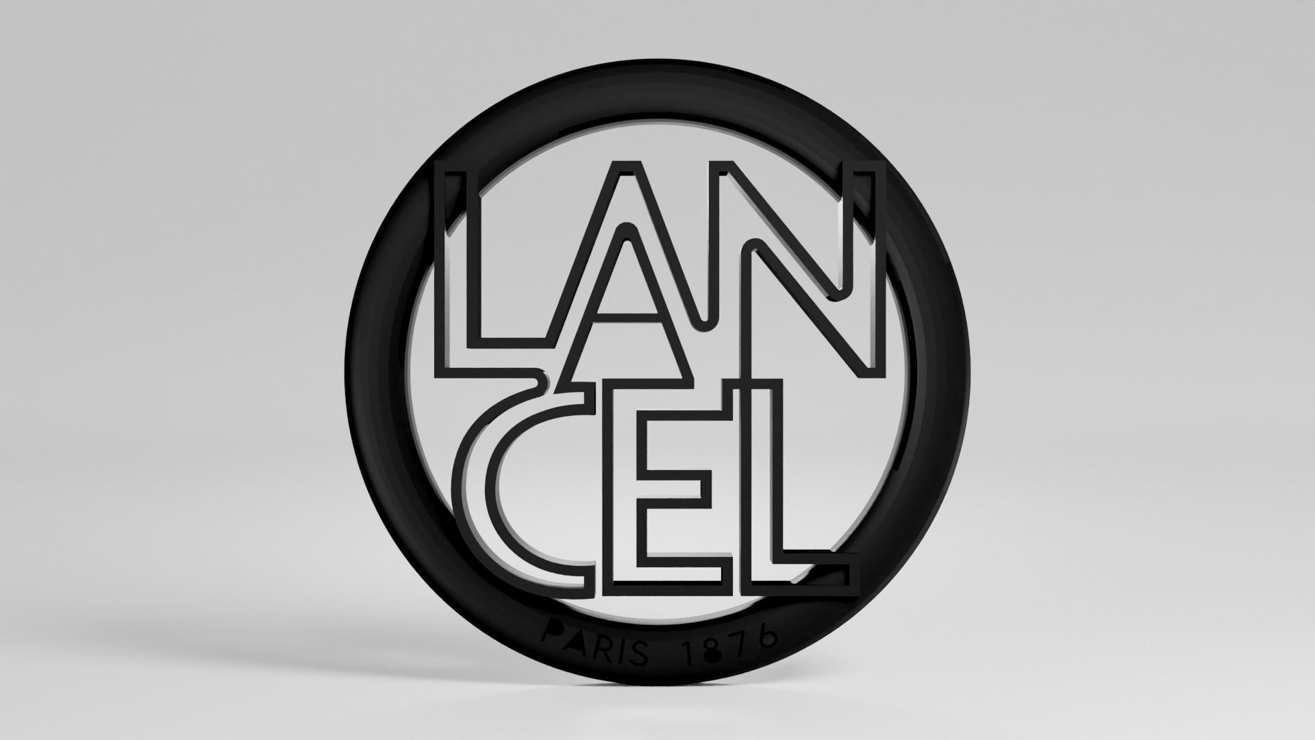 Lancel Paris Brand Logo black 3D model 3D model | CGTrader