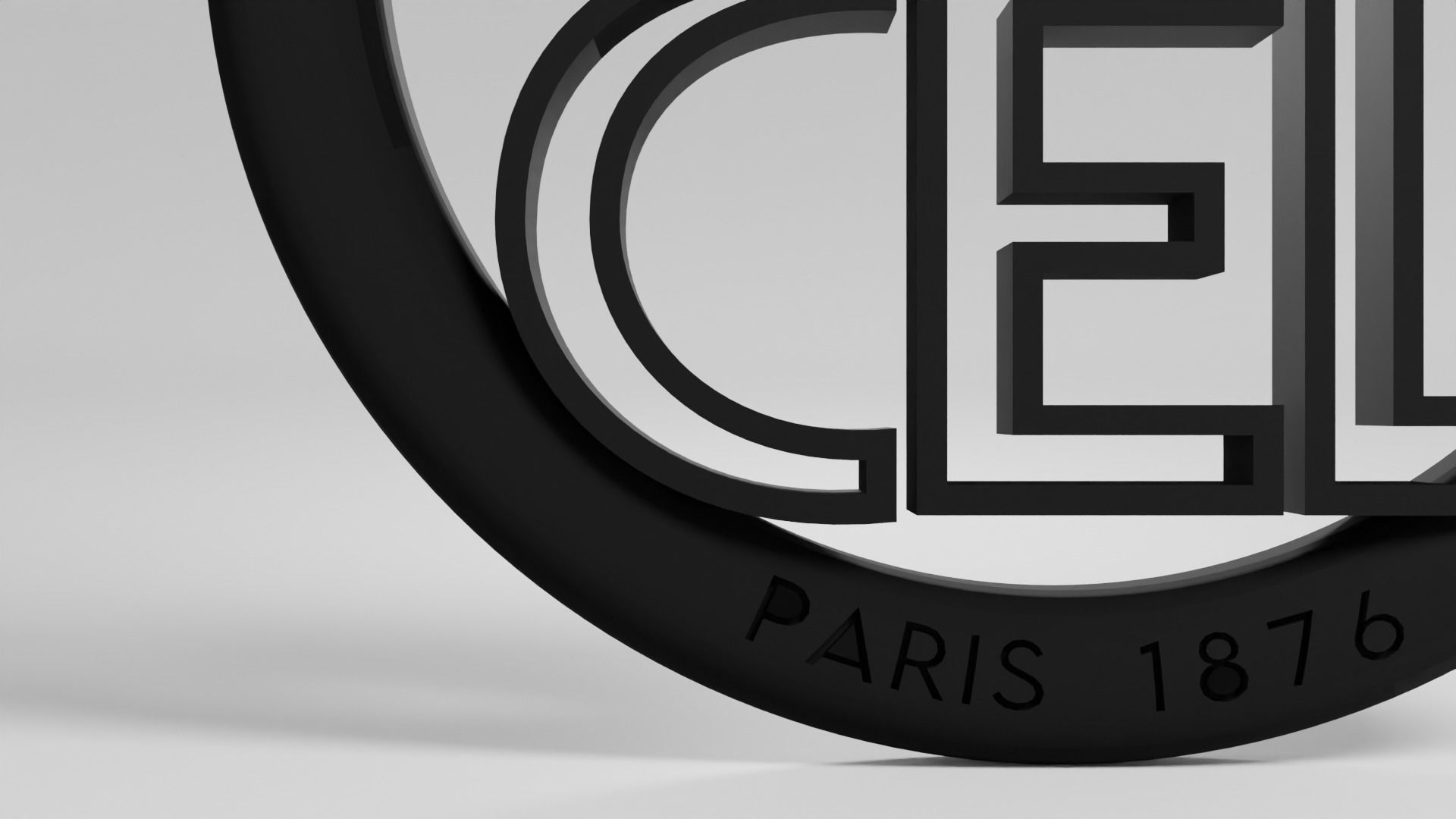 Lancel Paris Brand Logo black 3D model 3D model | CGTrader