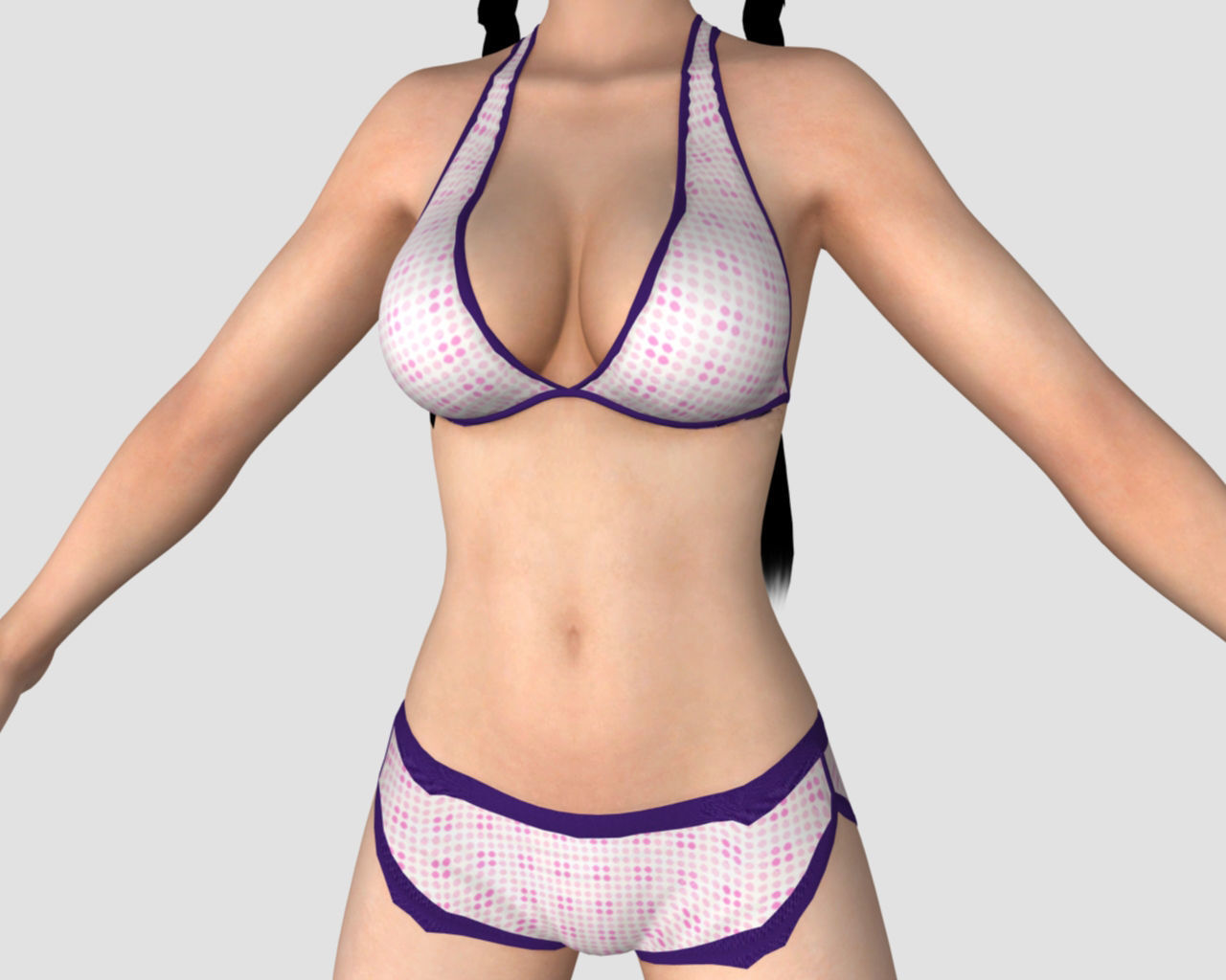 Beautiful Beach Bikini Girl 3D model | CGTrader