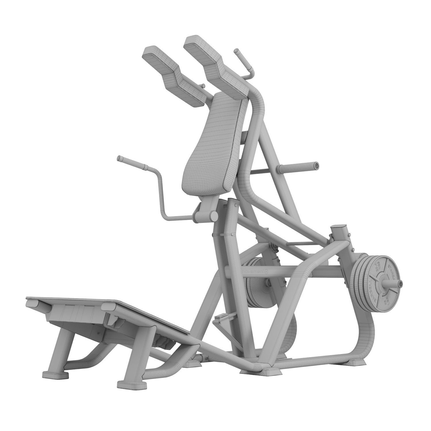 Hack Squat Machine Movement 3D model | CGTrader