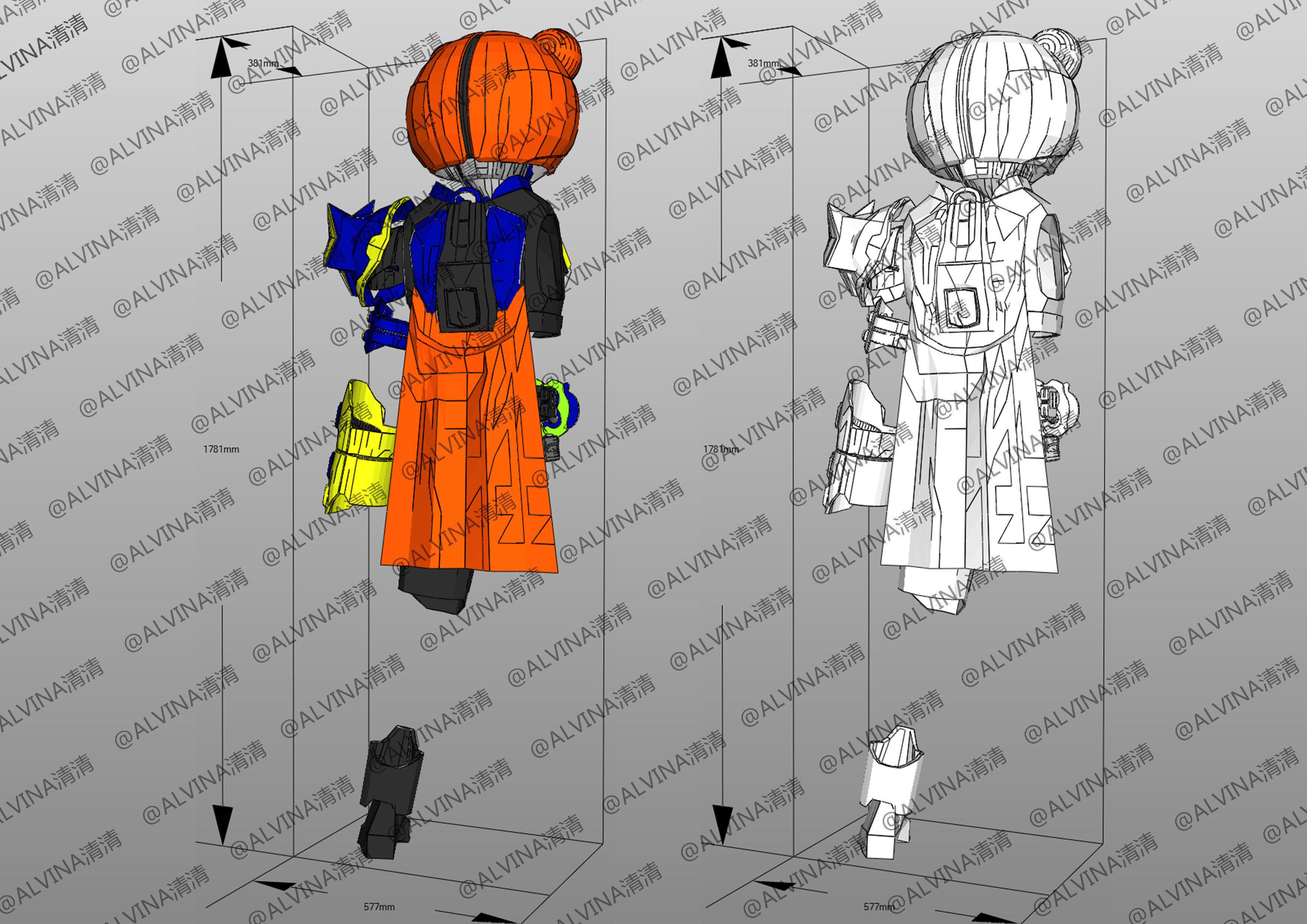 3D model Kamen Rider Punk Jack Monster Armor - DIY Cosplay Pepakura ...