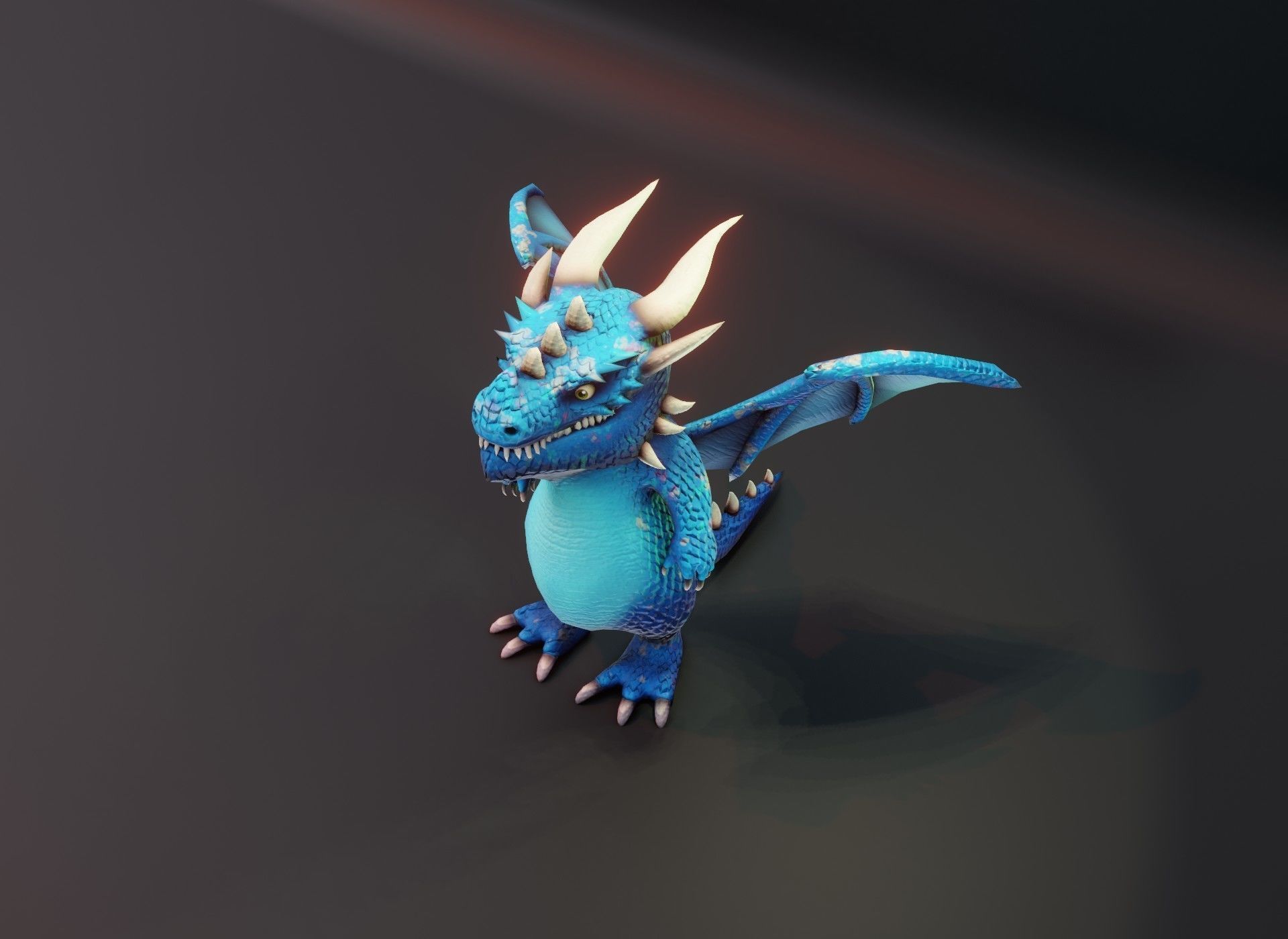 3D model Cartoon Blue Dragon 3D Model VR / AR / low-poly | CGTrader