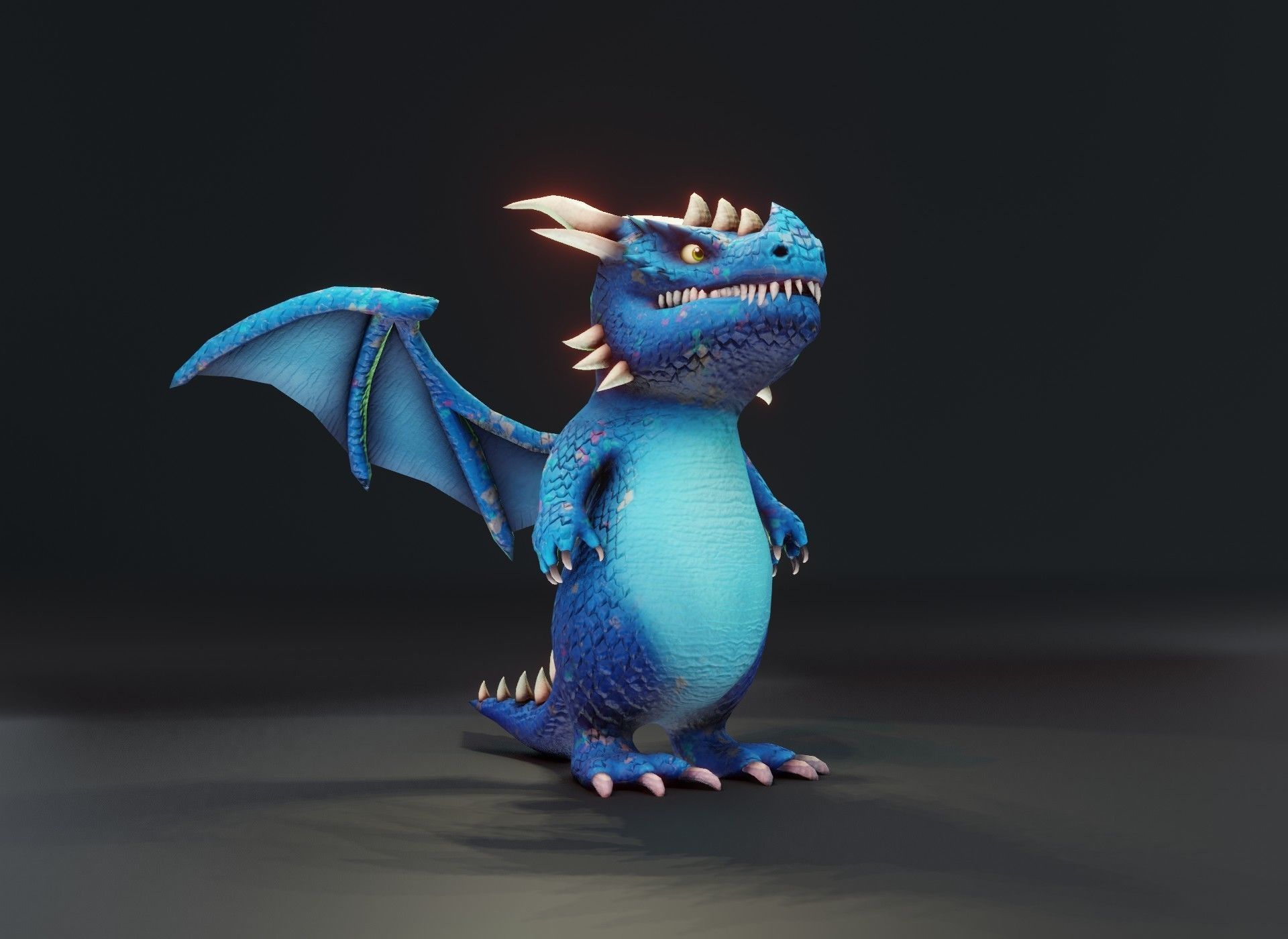 3D model Cartoon Blue Dragon 3D Model VR / AR / low-poly | CGTrader