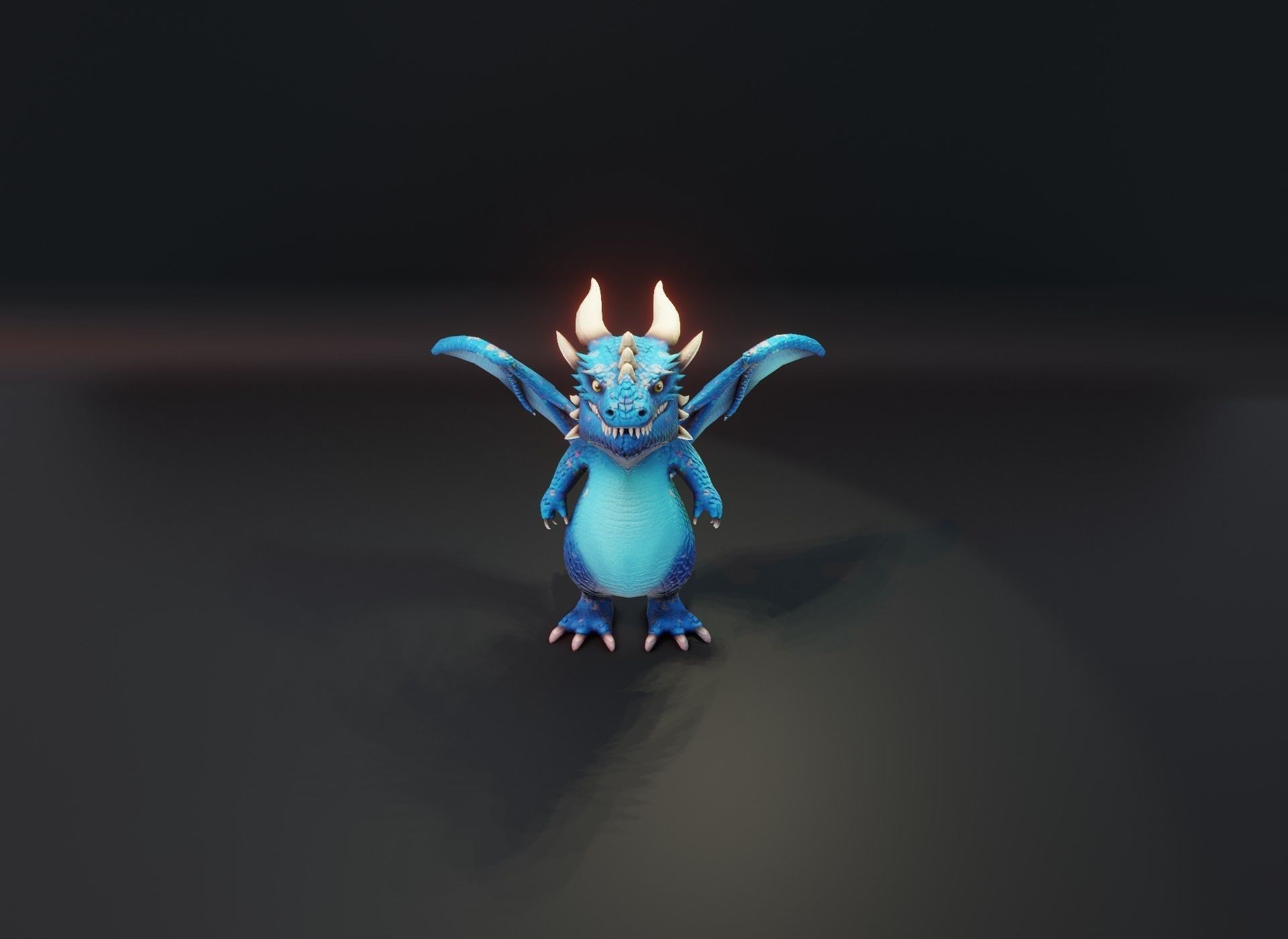 3D model Cartoon Blue Dragon 3D Model VR / AR / low-poly | CGTrader