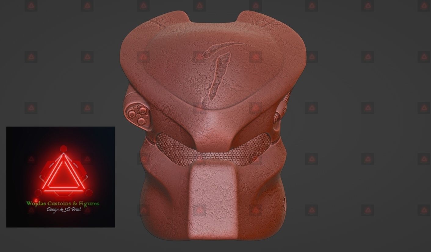 AvP Scar Predator Bio Mask 3D model 3D printable | CGTrader