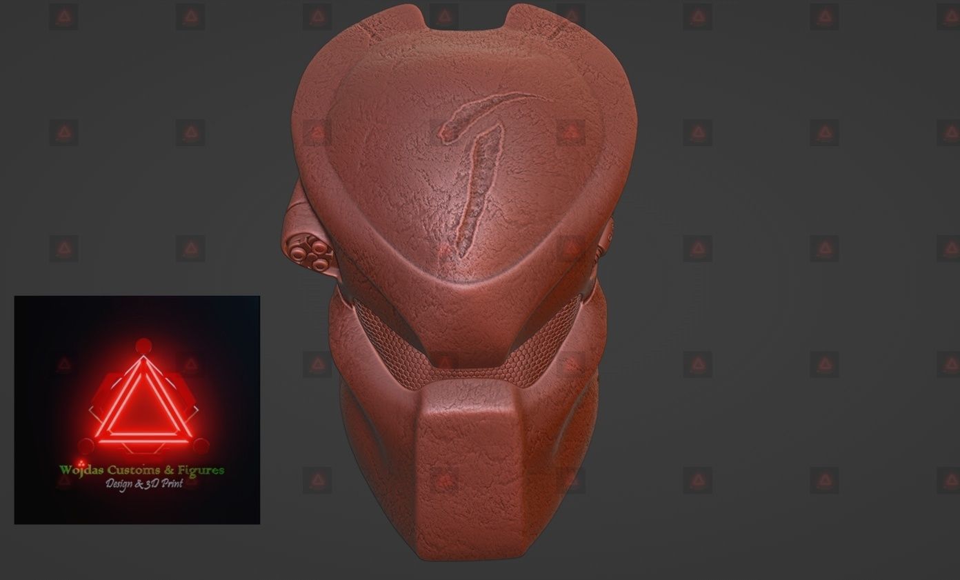 AvP Scar Predator Bio Mask 3D model 3D printable | CGTrader