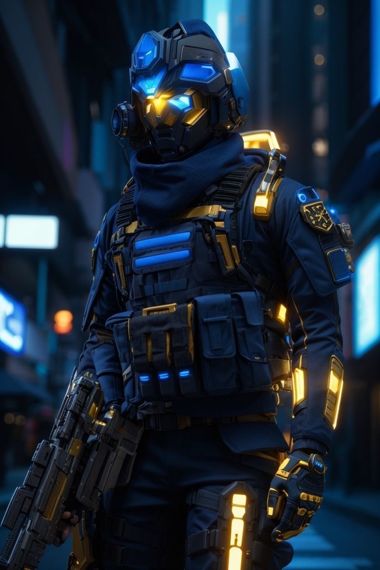 233 Futuristic Urban Soldier - Reference Image Pack 3D model | CGTrader