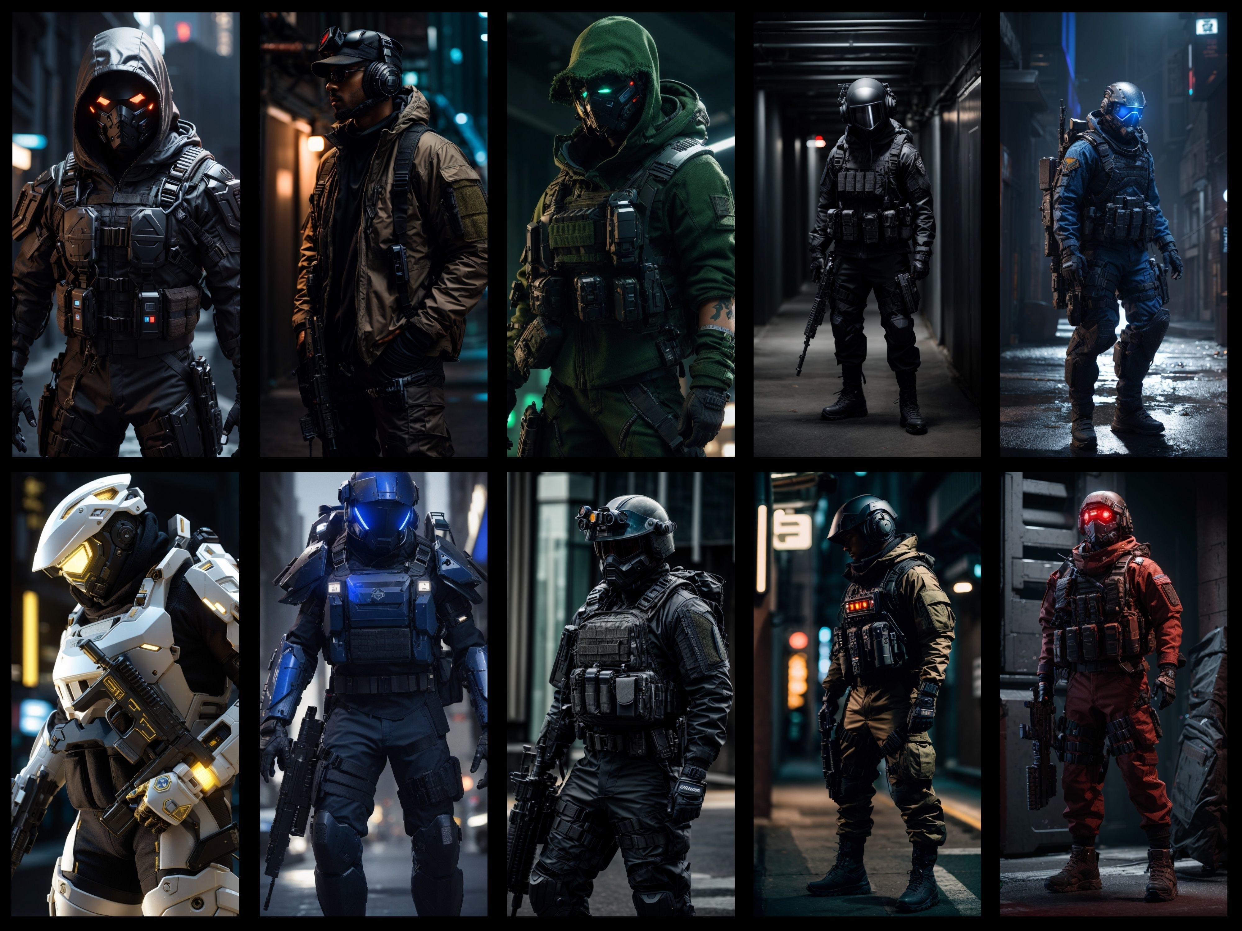 233 Futuristic Urban Soldier - Reference Image Pack 3D model | CGTrader